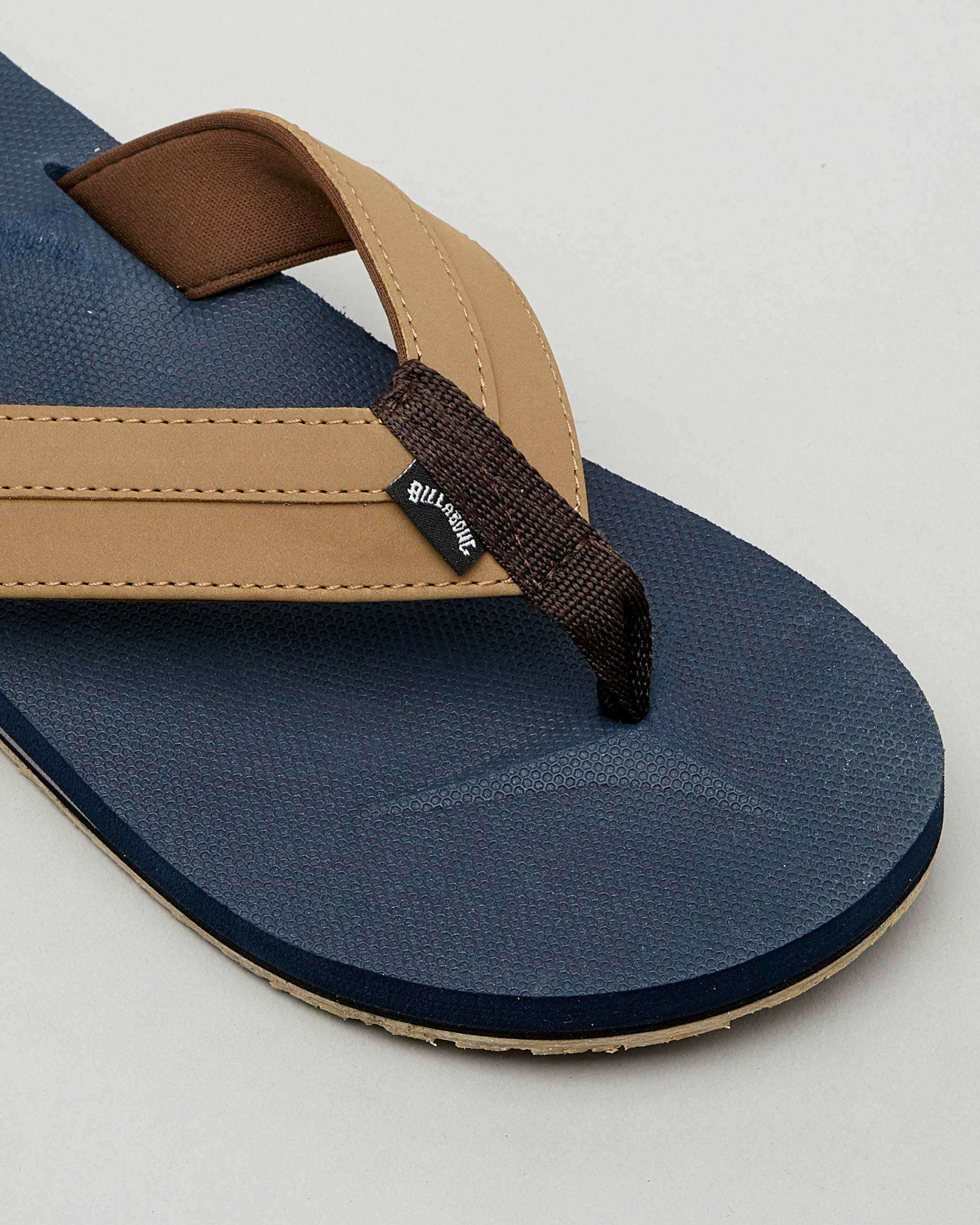 Shop Billabong Mens' All Day Impact Thongs In Navy - Fast Shipping ...