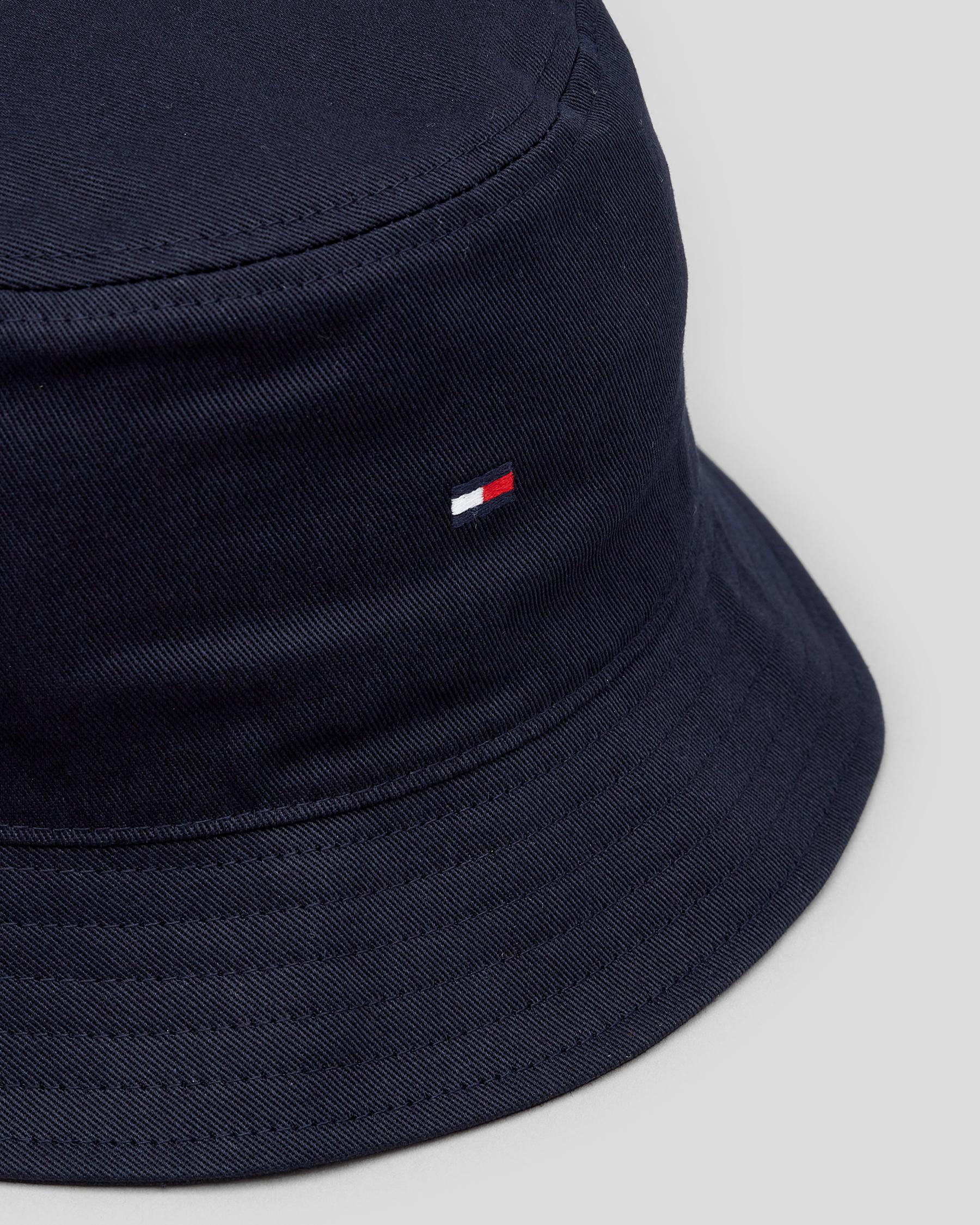 Shop Tommy Hilfiger Flag Bucket hat In Desert Sky - Fast Shipping ...