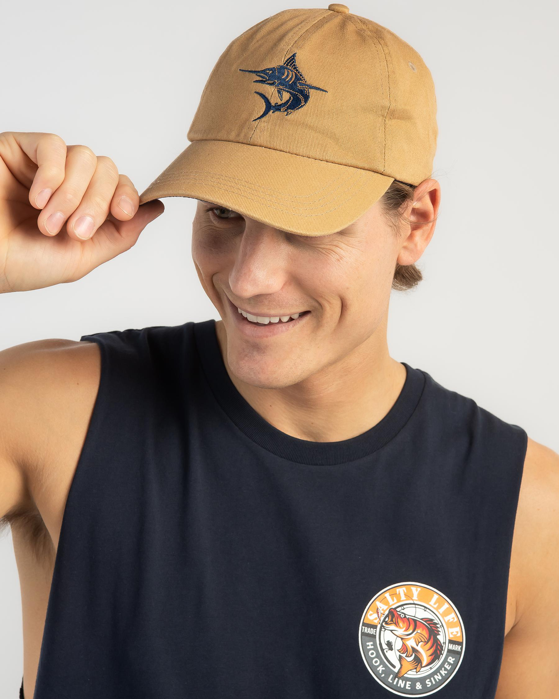 Salty Life Dorsal Relaxed Fit Cap In Khaki - FREE* Shipping & Easy ...