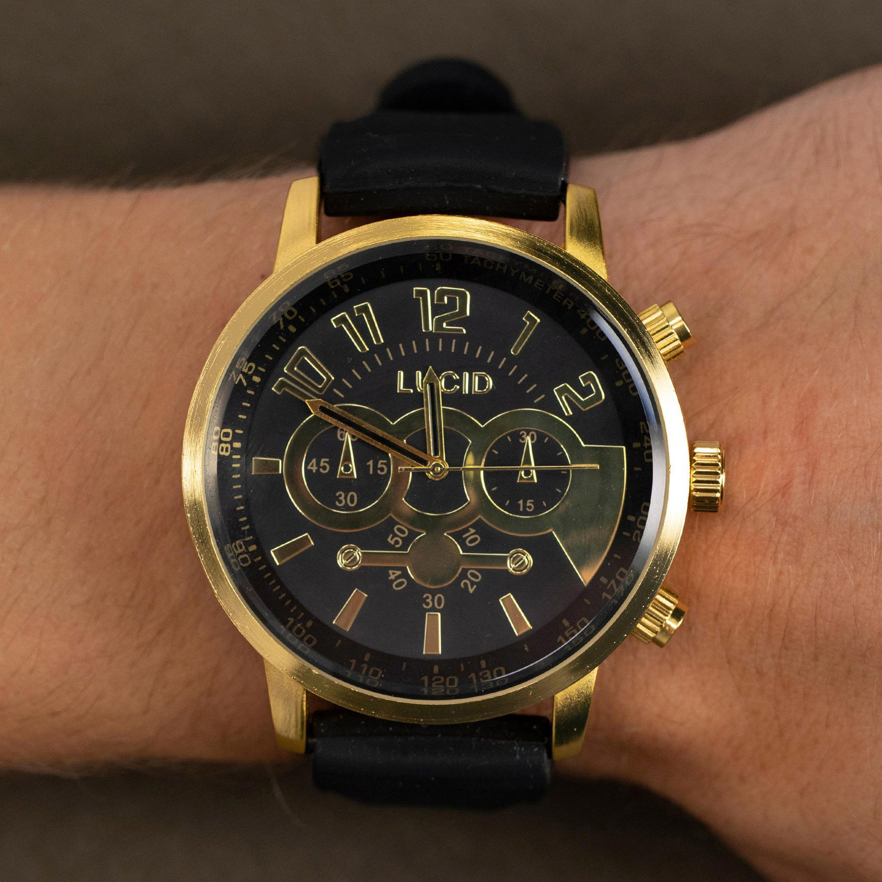 Shop Lucid Comet Watch In Black/gold/black/gold - Fast Shipping & Easy ...