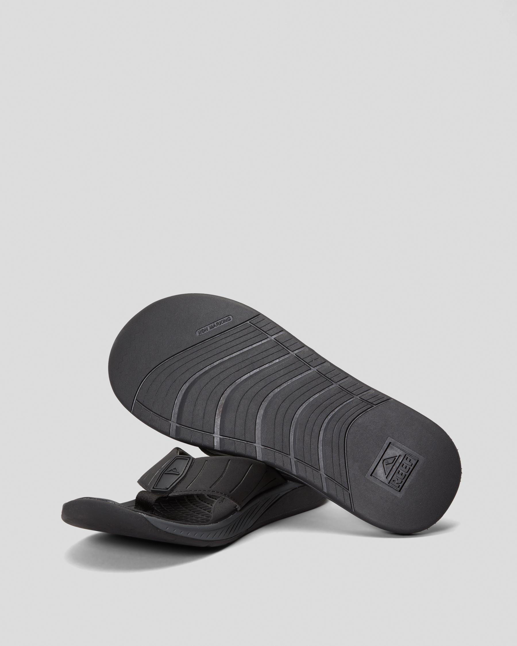 Shop Reef Deckhand Sandals In Stormy Black - Fast Shipping & Easy ...