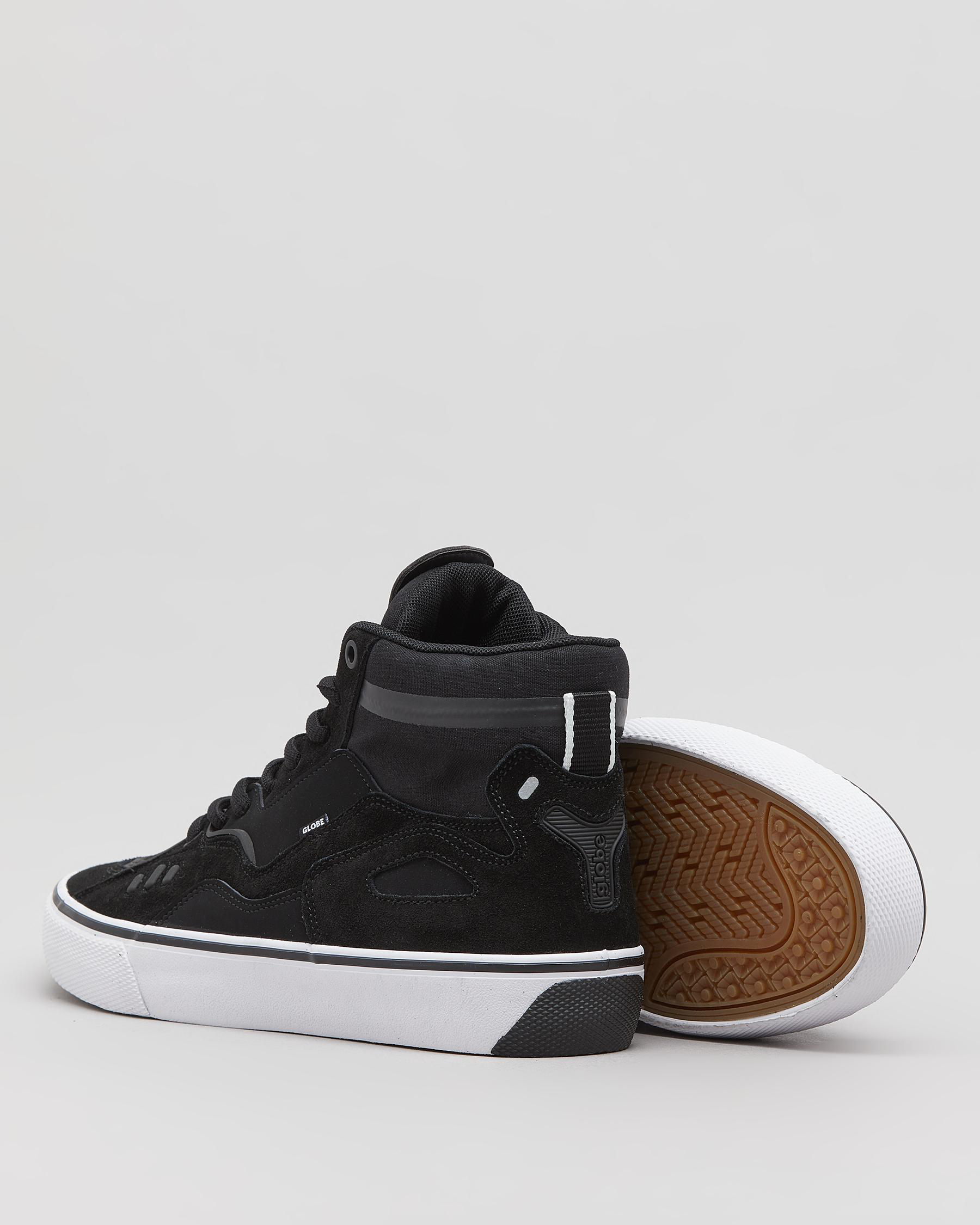 Shop Globe Dimension Hi Top Shoes In Black/white/gum - Fast Shipping ...