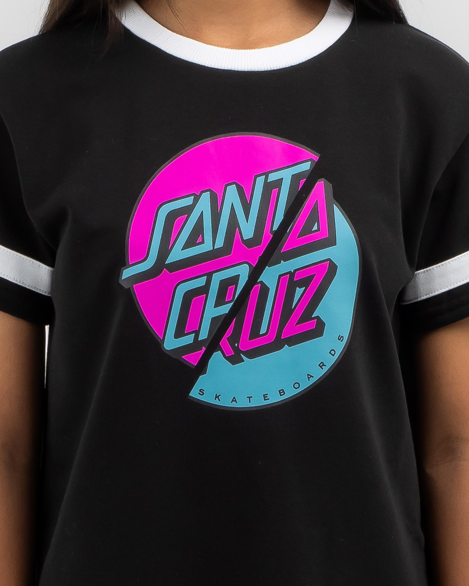 Shop Santa Cruz Girls' Double Dot Front Dress In Black - Fast Shipping ...