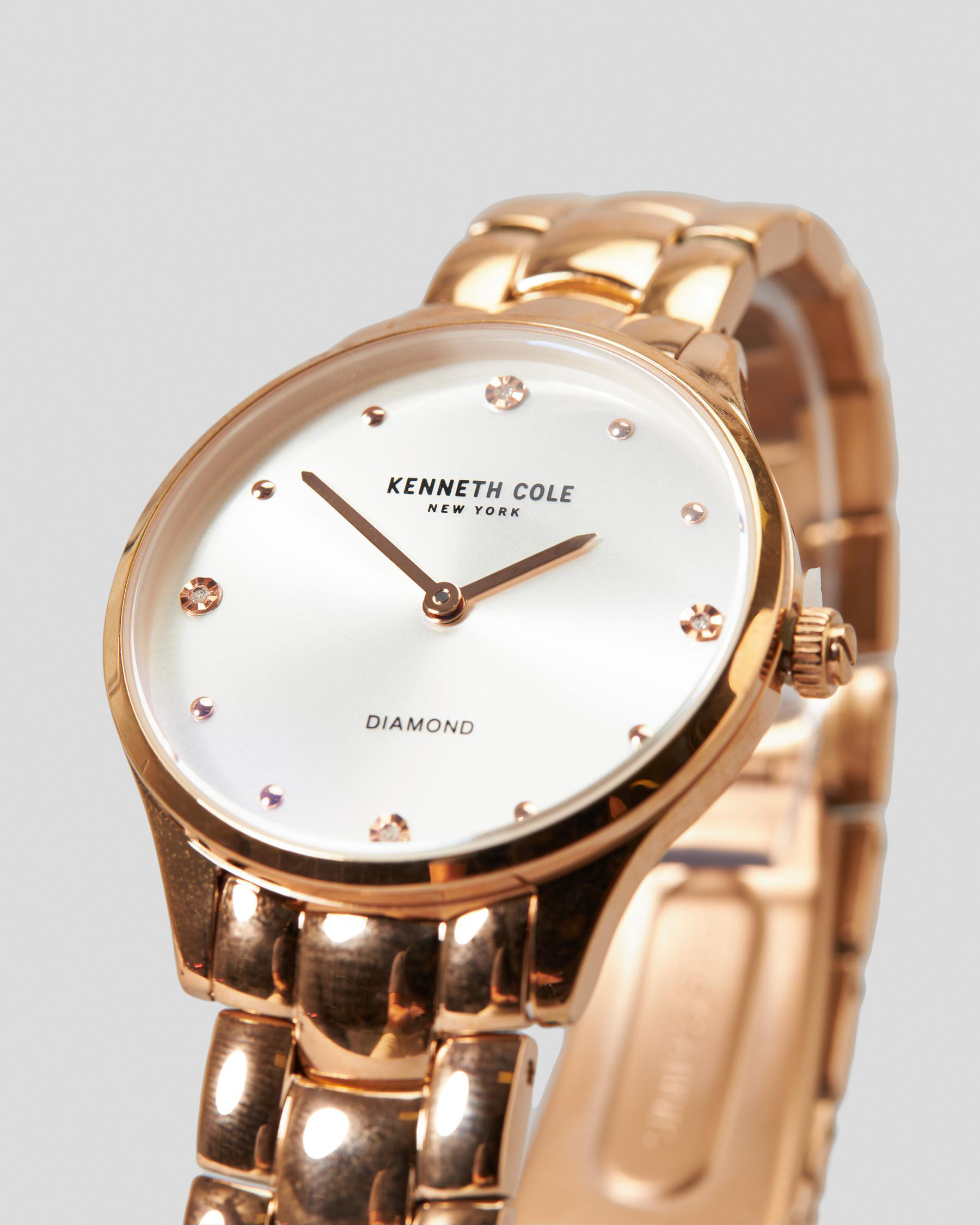 Shop Kenneth Cole Modern Classic Watch In Rose Gold/white - Fast ...