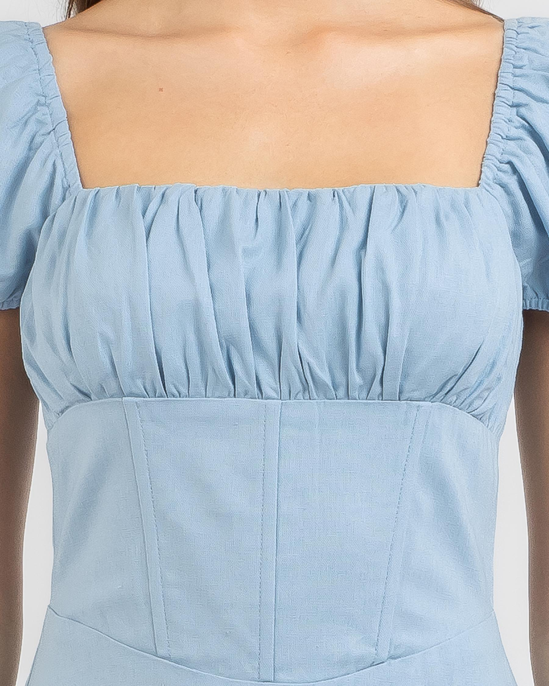 Shop Ava And Ever Reggie Dress In Blue - Fast Shipping & Easy Returns ...