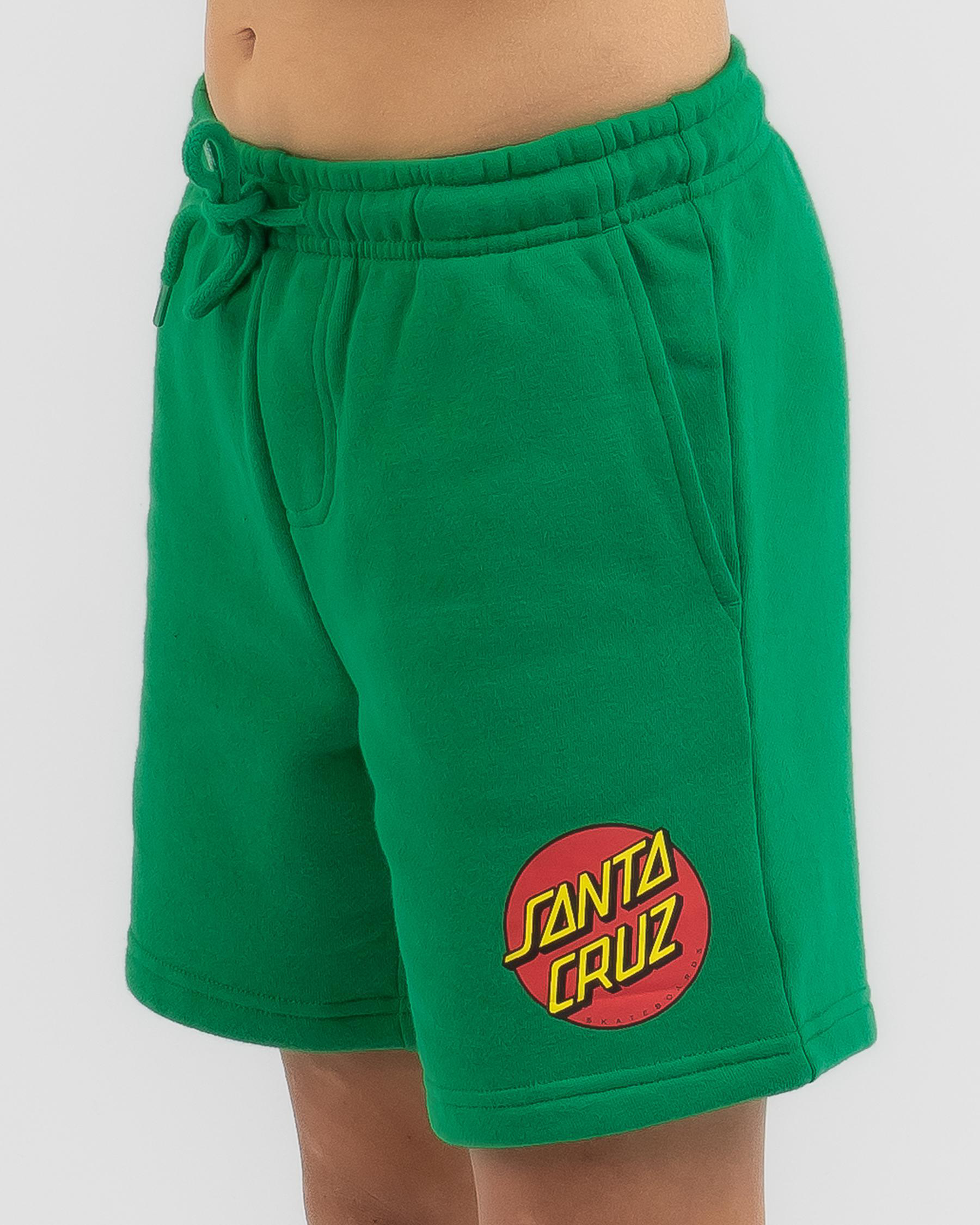 Shop Santa Cruz Boys' Classic Dot Track Shorts In Green - Fast Shipping ...