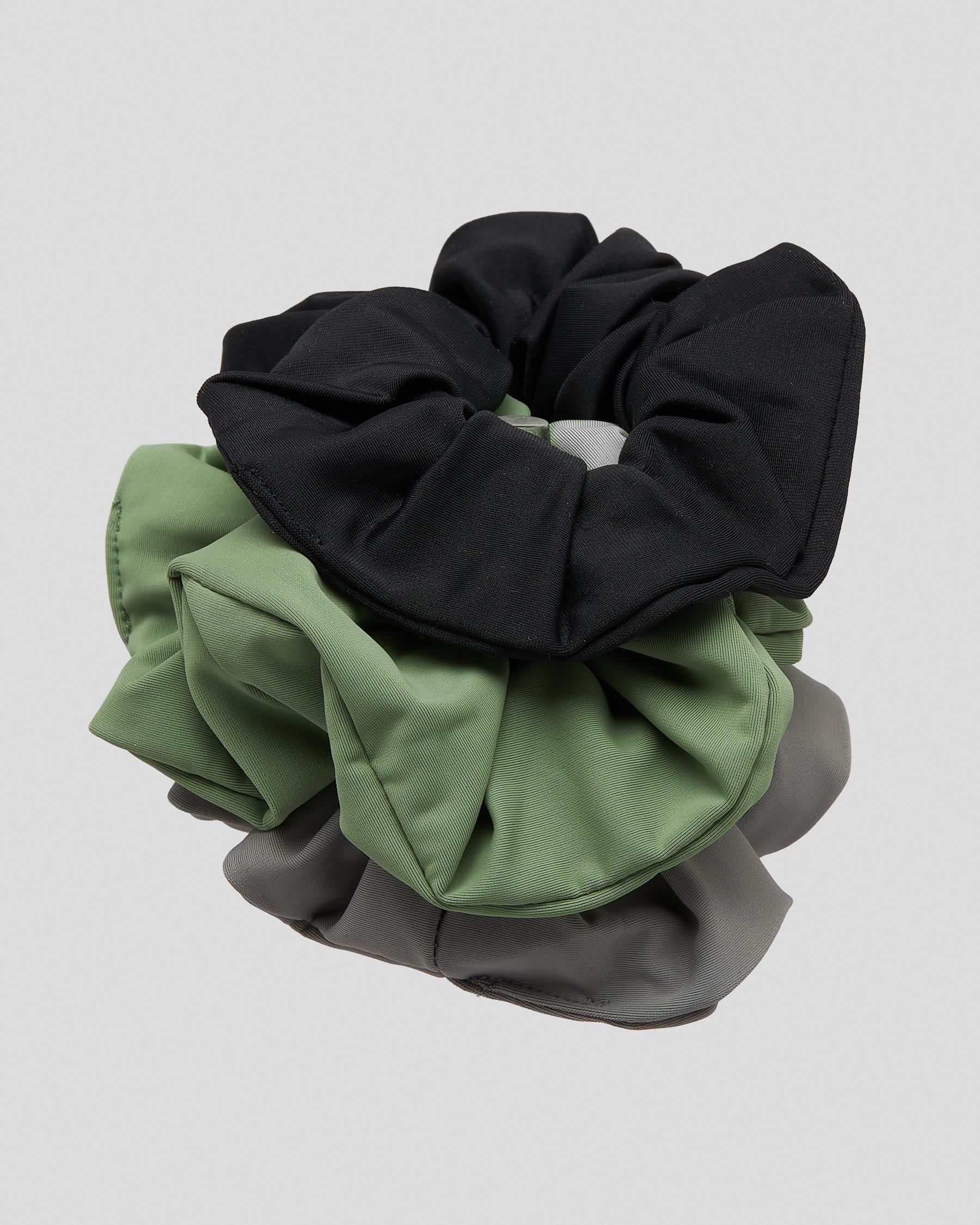 Shop Karyn In LA Stretch It Scrunchie Pack In Palm/grey/black - Fast ...