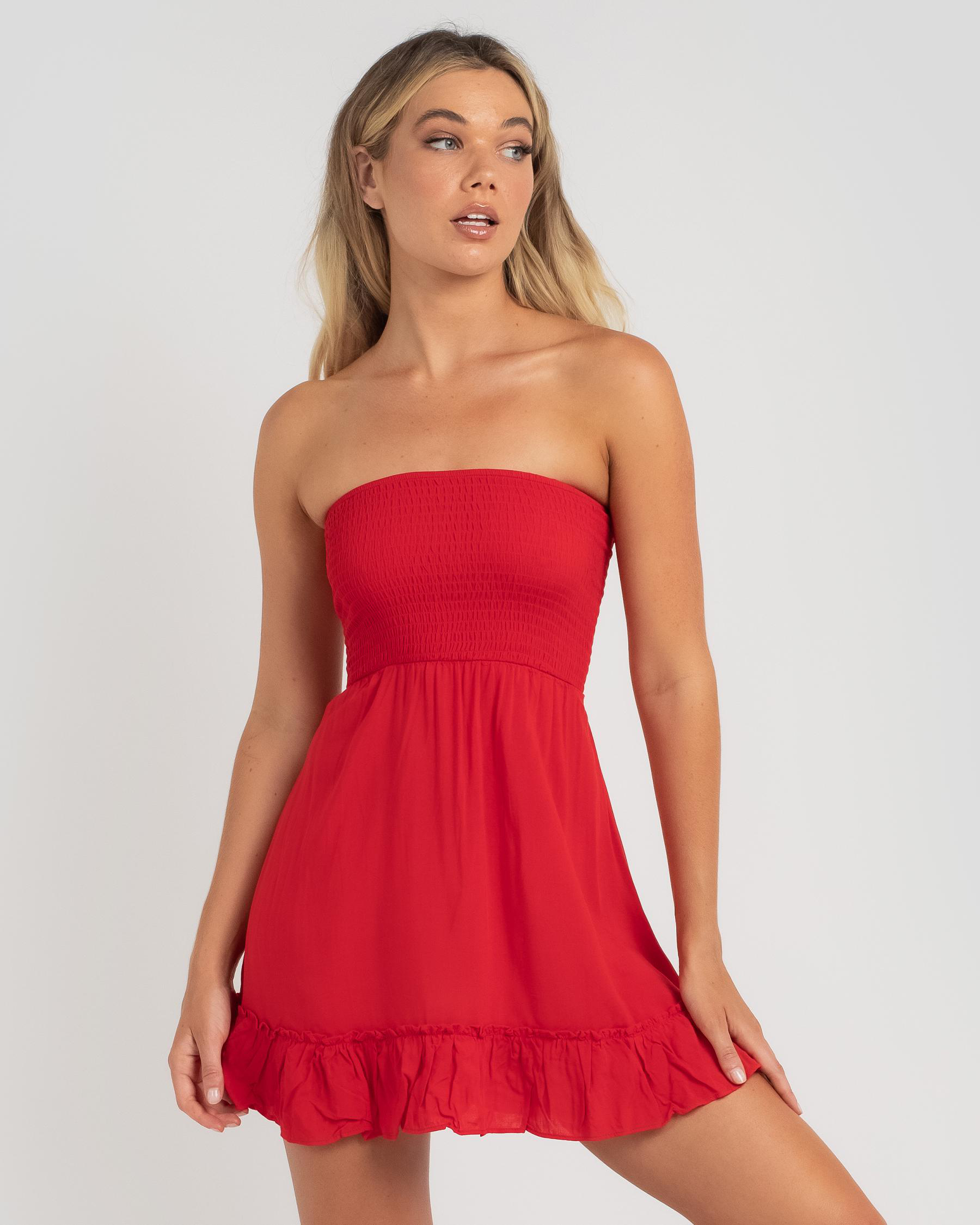 Shop Mooloola Glitch Dress In Red - Fast Shipping & Easy Returns - City ...
