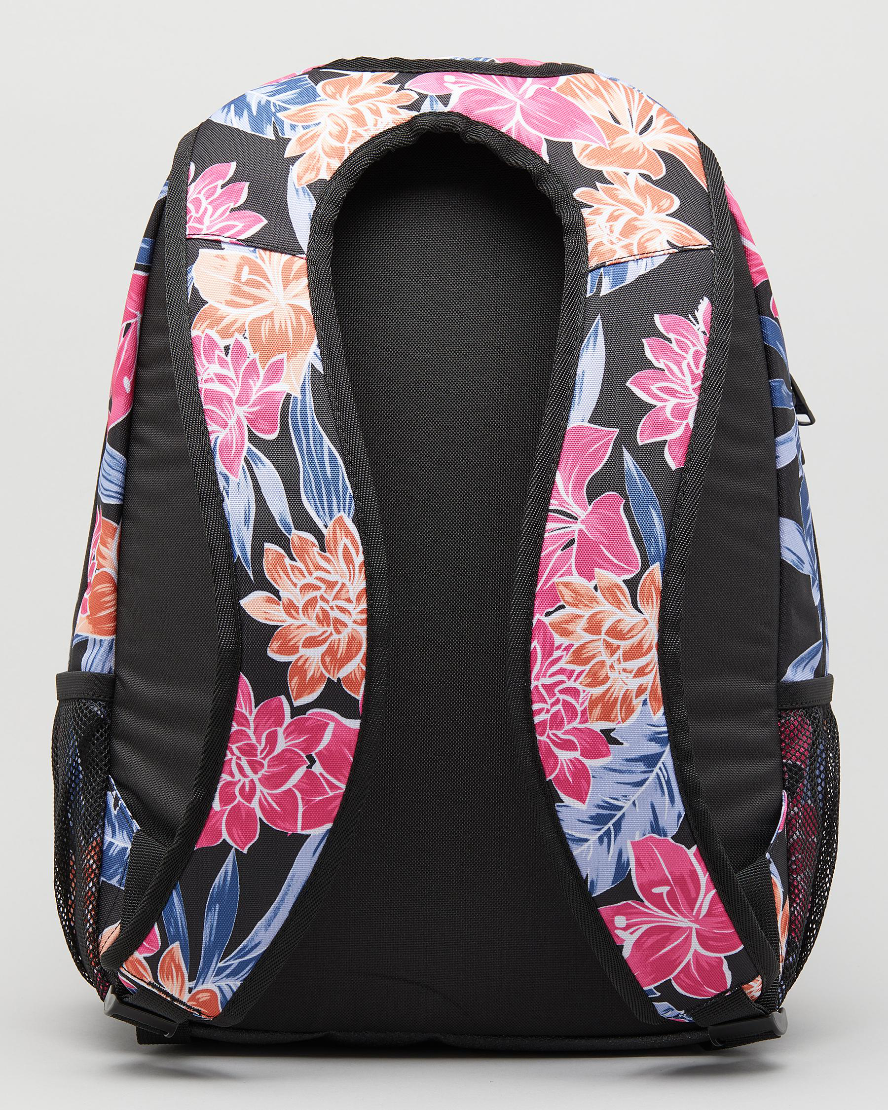 Shop Roxy Shadow Swell Backpack In Anthracite Tropical Oasis S - Fast ...