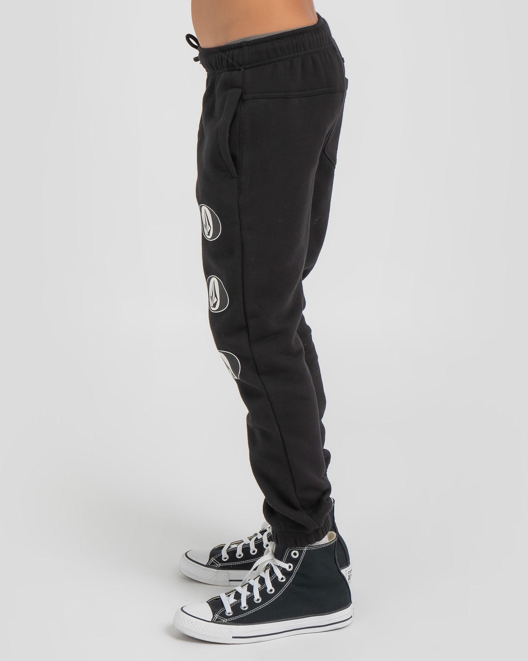 Shop Volcom Boys' Stone Stack Track Pants In Black - Fast Shipping ...