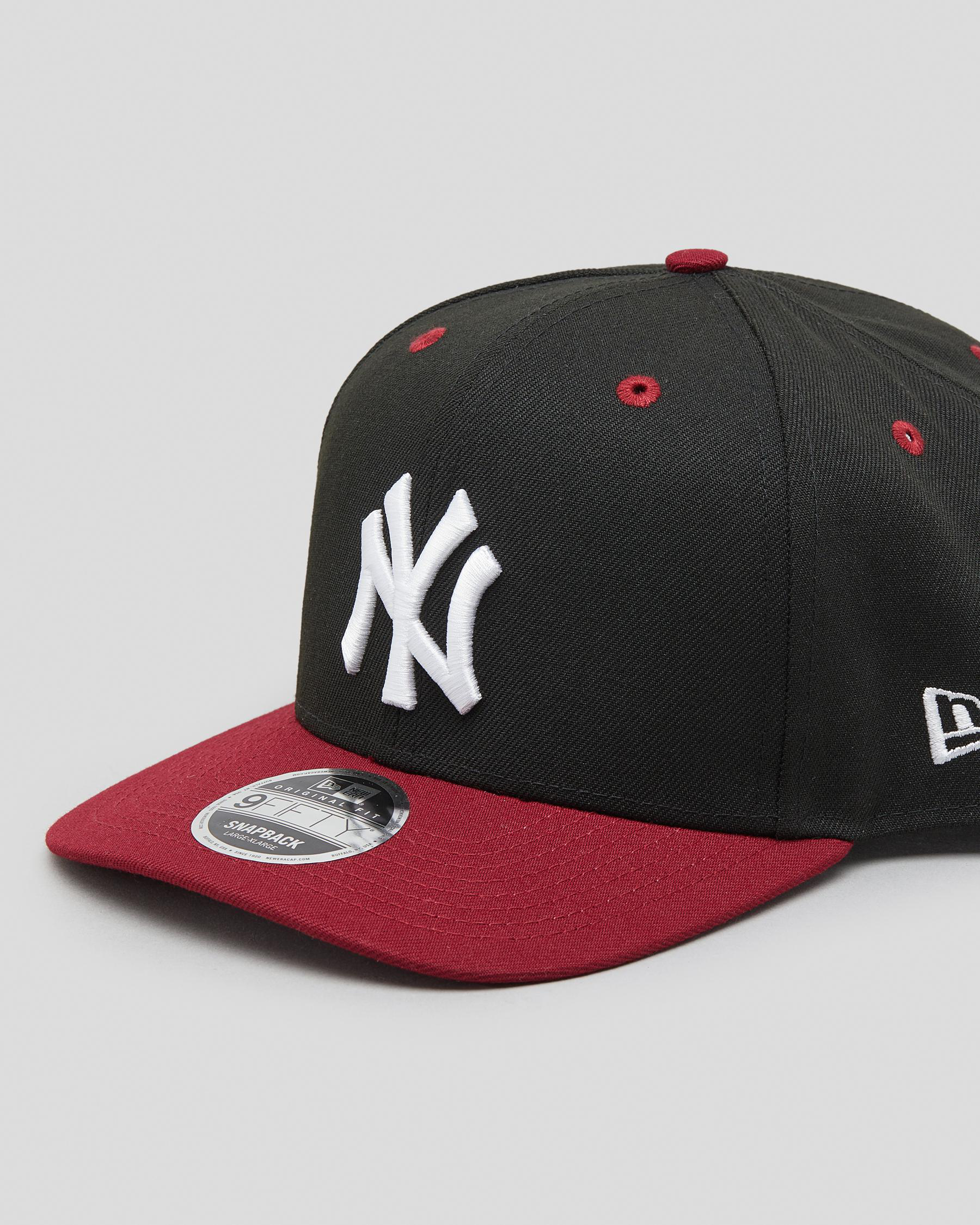 Shop New Era New York Yankees 9Fifty Original Cap In Black/cardinal ...