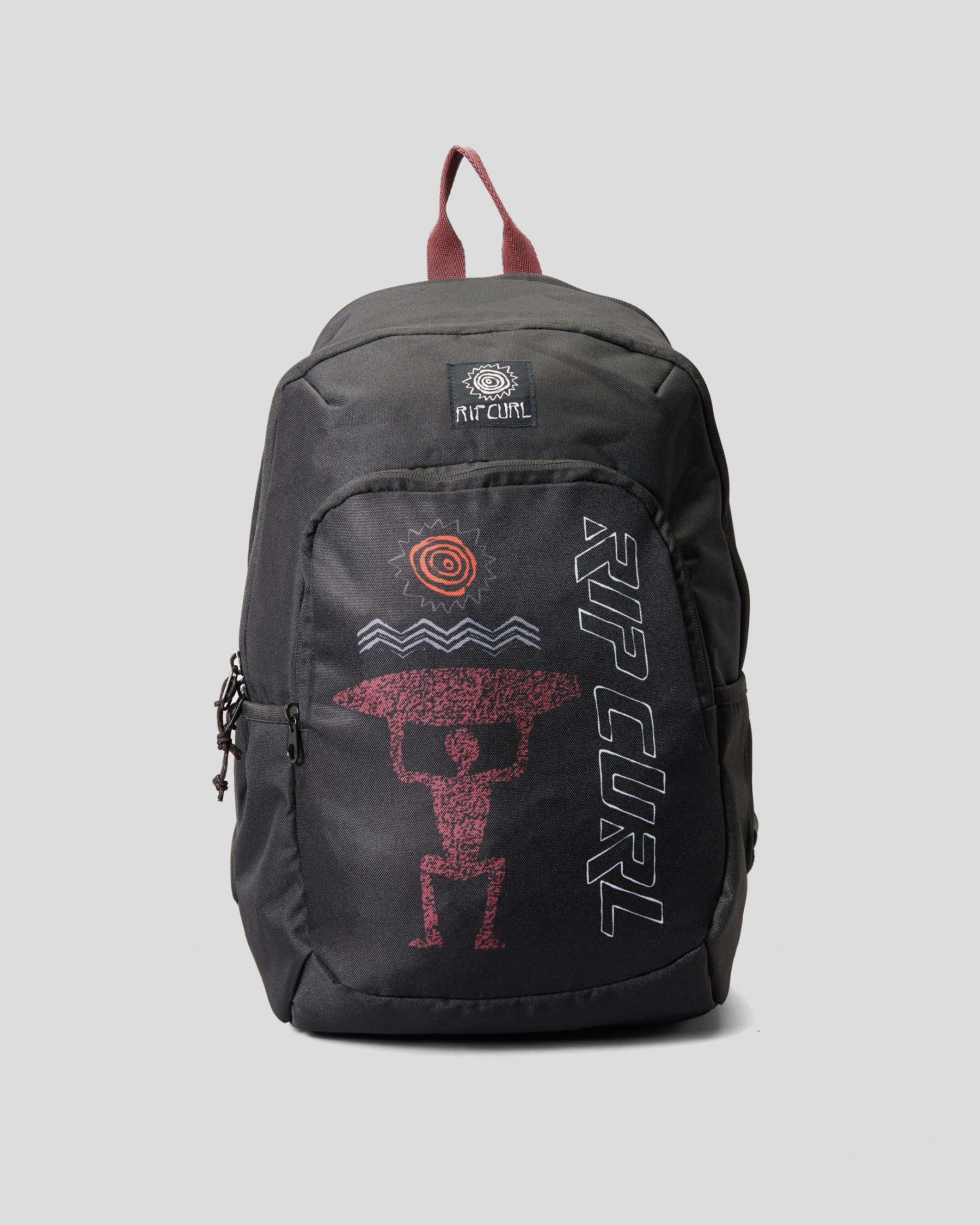 Shop Rip Curl Ozone 30L Solid Rock Backpack In Black - Fast Shipping ...