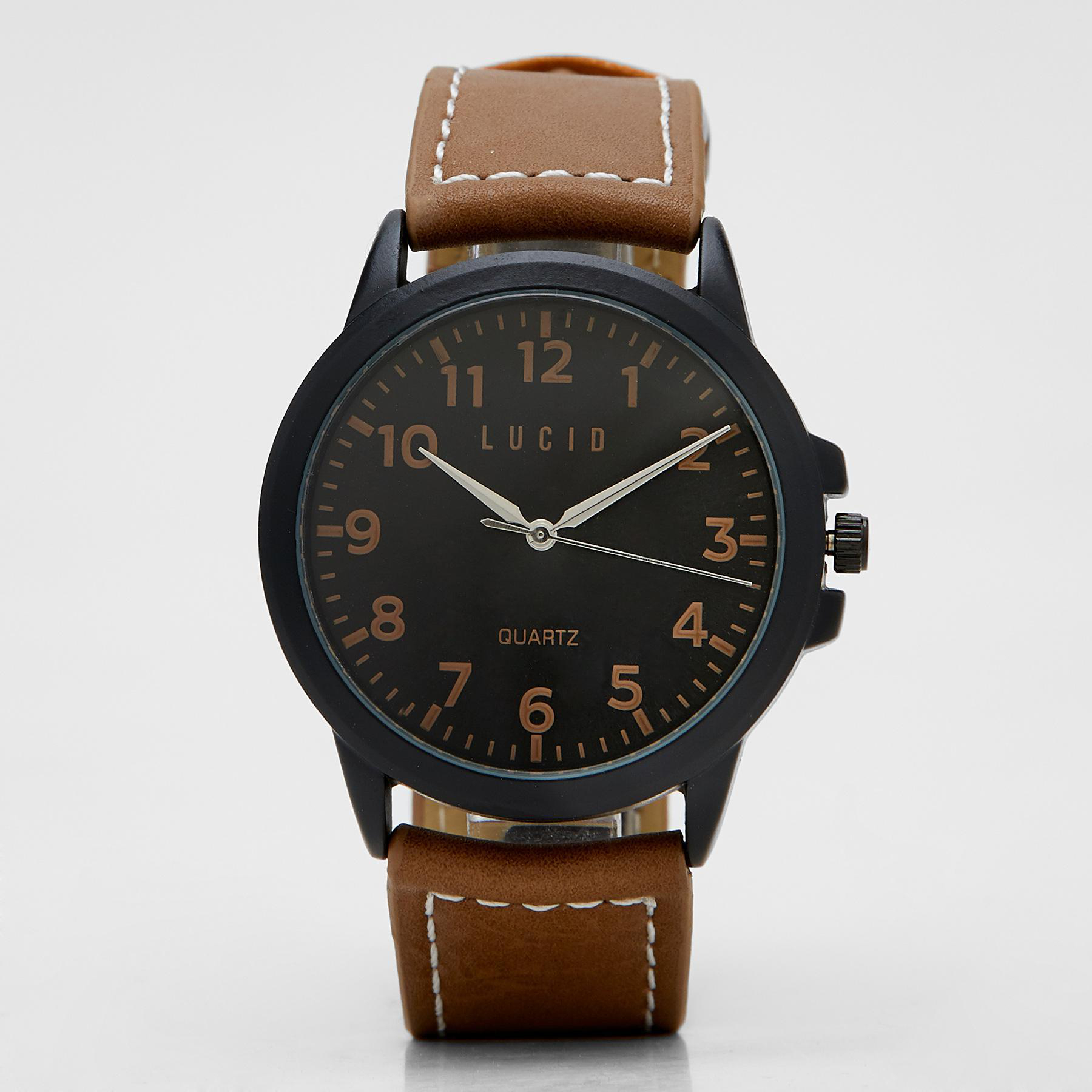 Shop Lucid Nocturne Watch In Black/black/tan - Fast Shipping & Easy ...