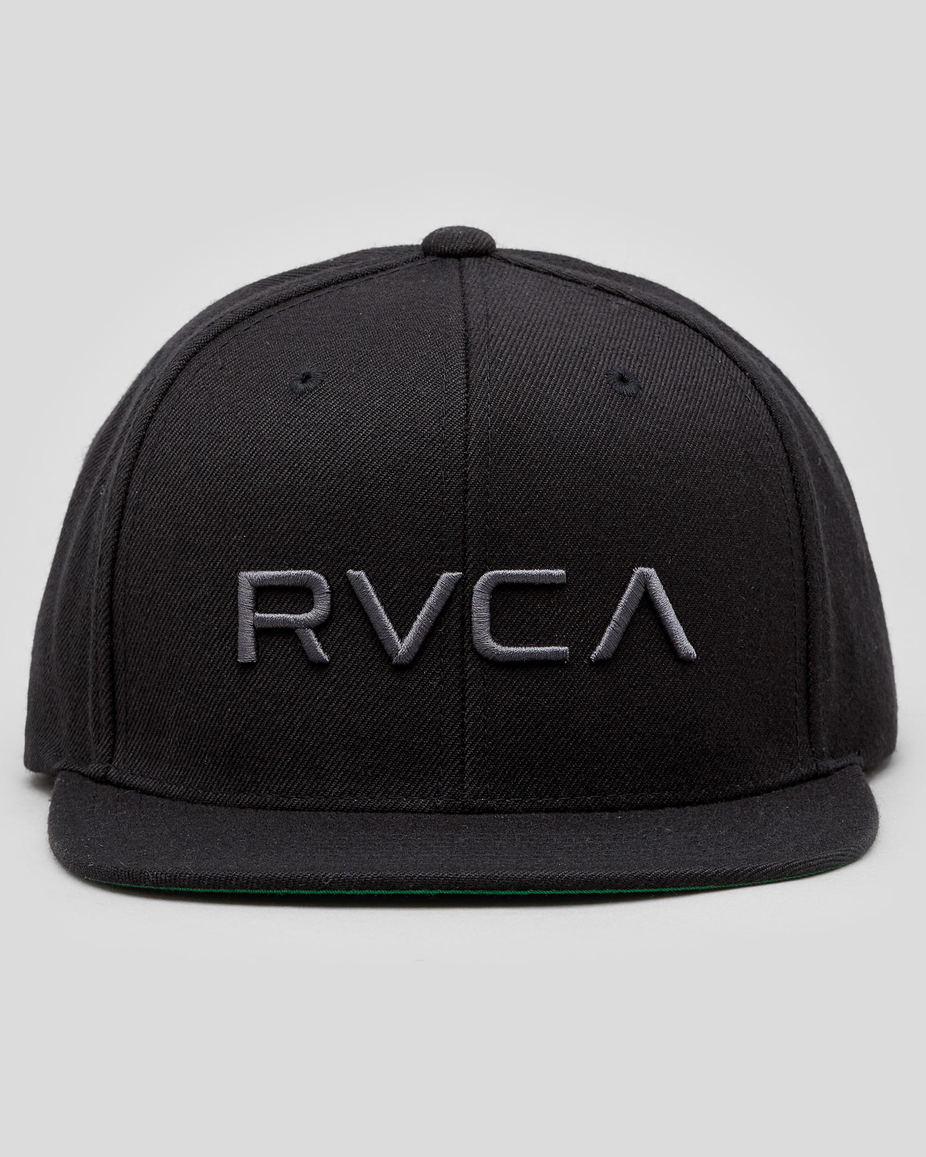 Shop RVCA Twill Snapback III In Black/ Charcoal - Fast Shipping & Easy ...