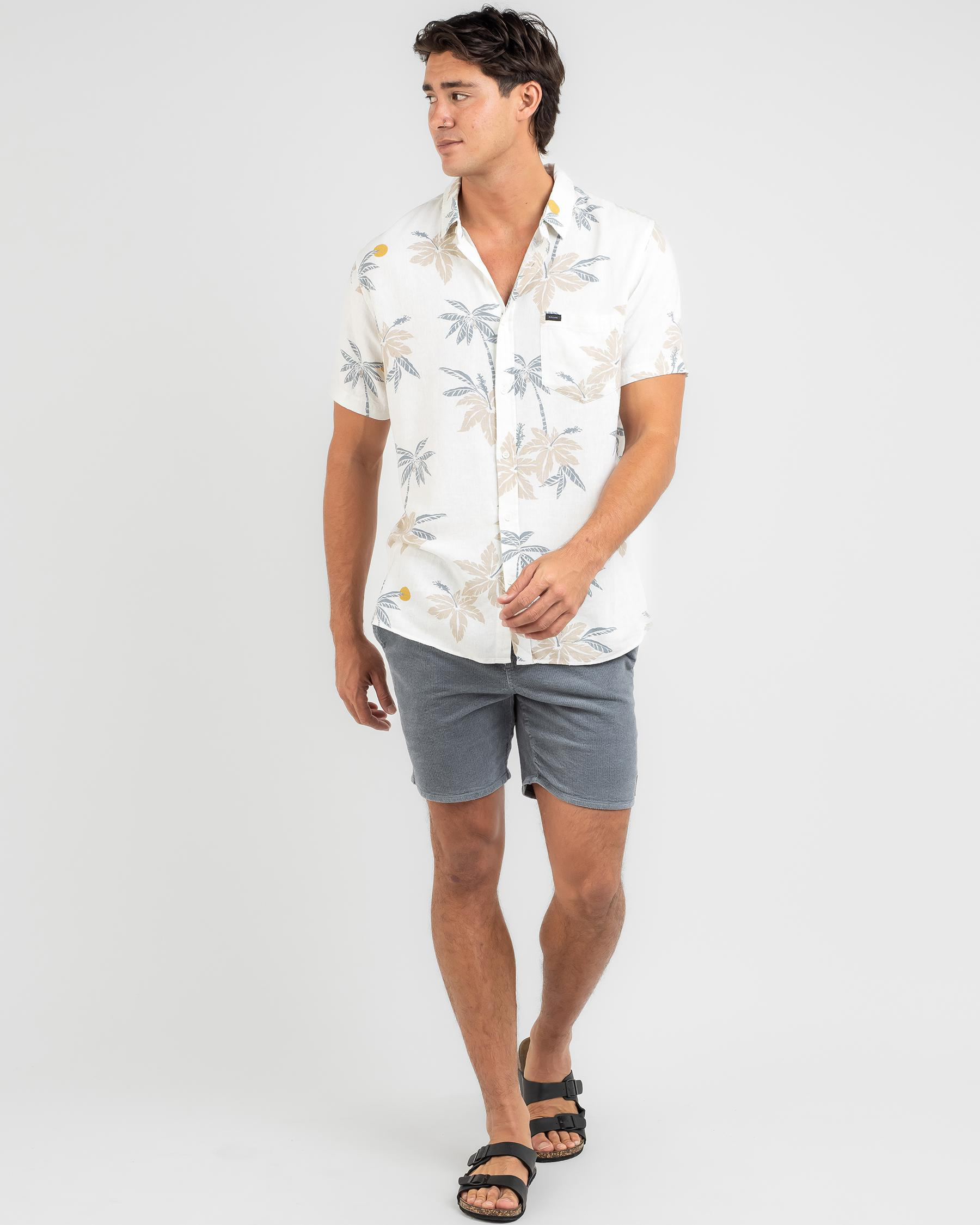 Shop Rip Curl Sumatra Short Sleeve Shirt In Bone - Fast Shipping & Easy ...