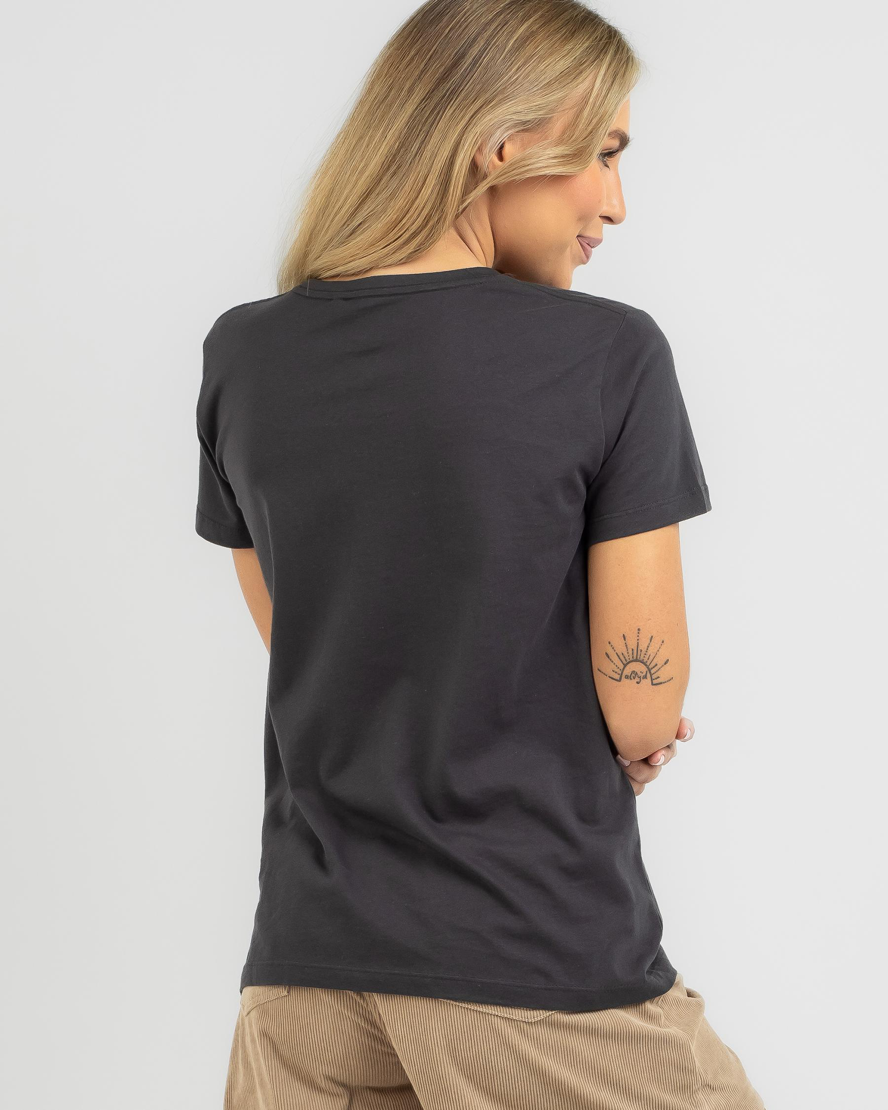 Shop Rip Curl Wave Dreamer Standard T-Shirt In Washed Black - Fast ...