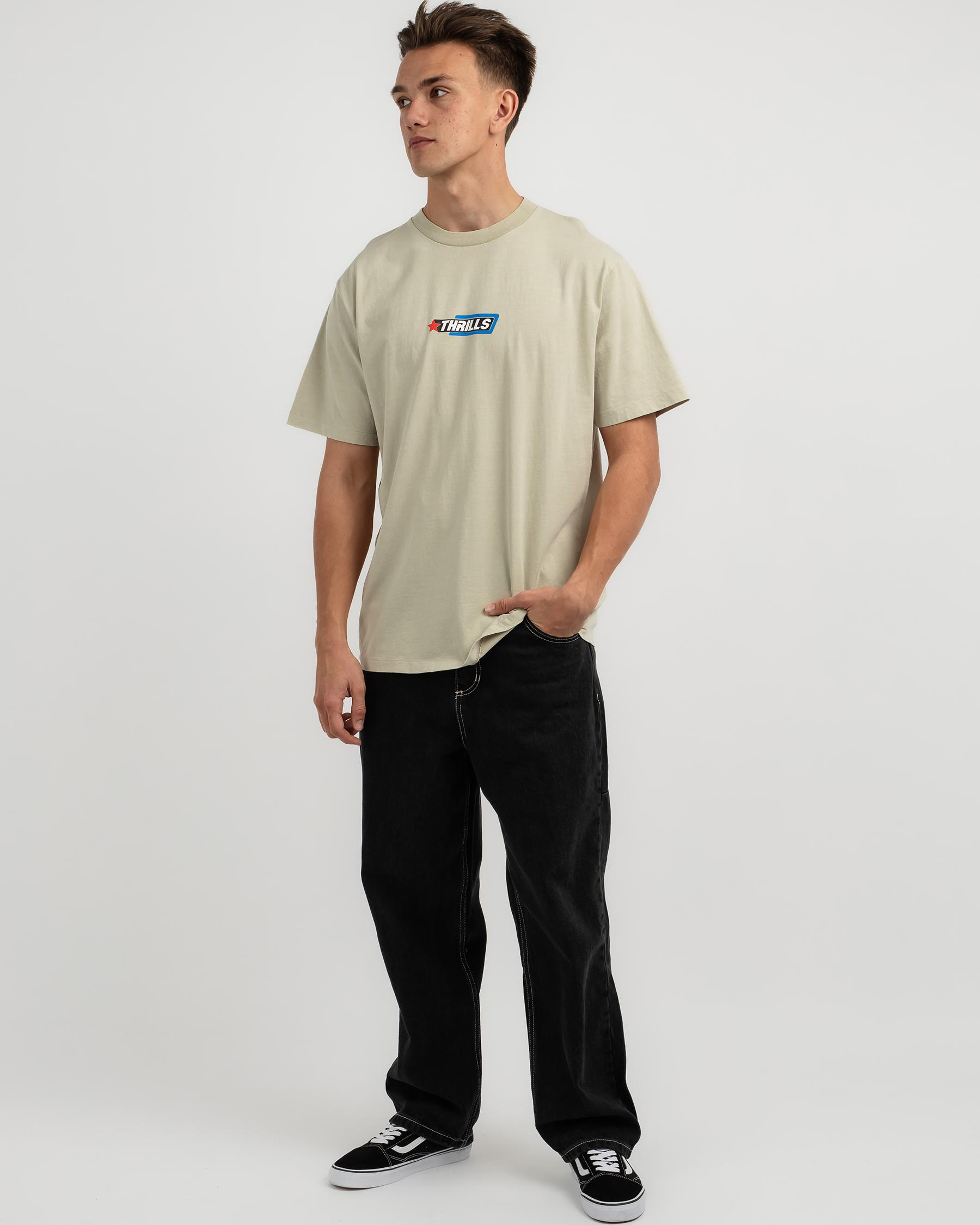 Shop Thrills Lockstar T-Shirt In Stone - Fast Shipping & Easy Returns ...