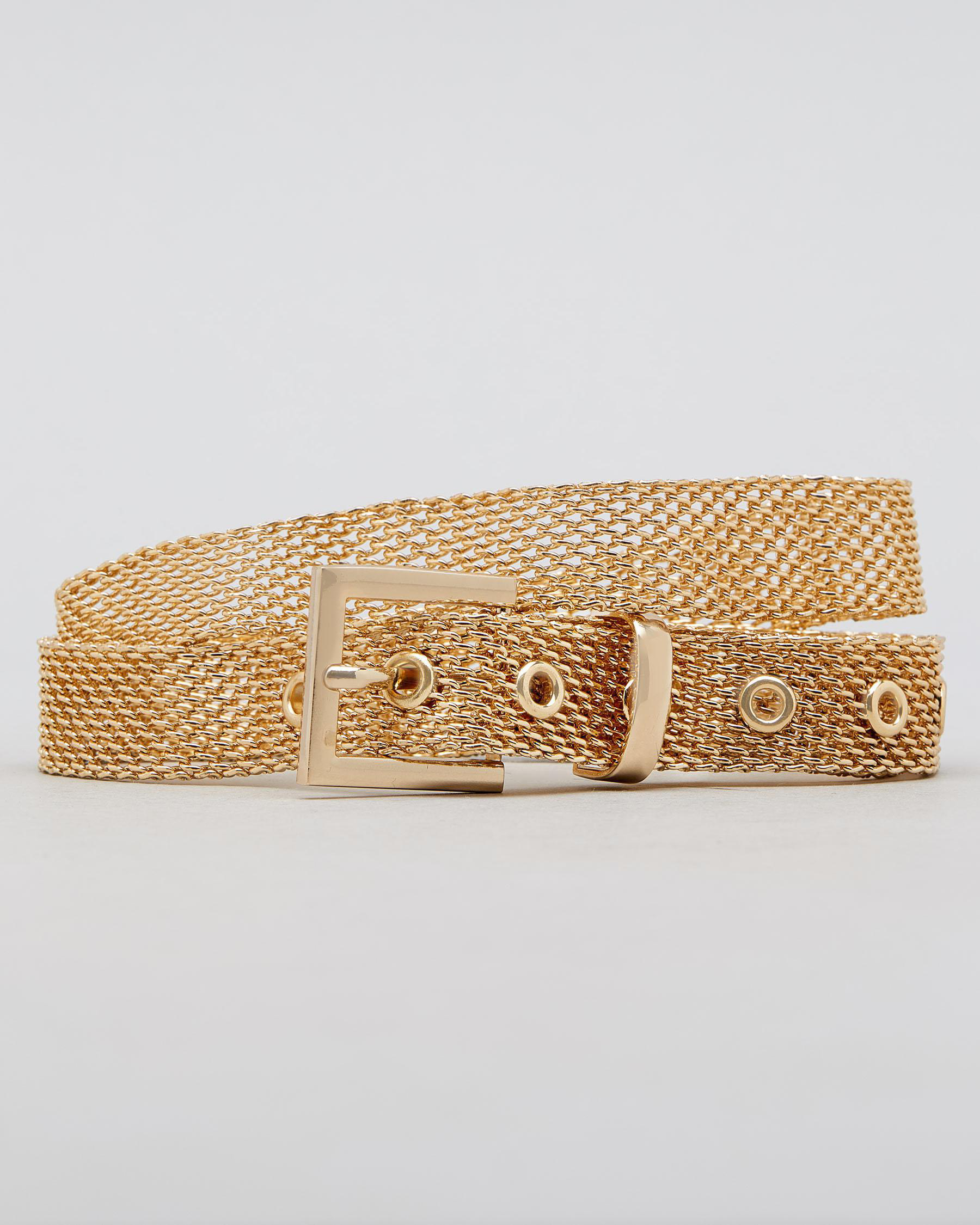 Shop Ava And Ever Dominique Belt In Gold - Fast Shipping & Easy Returns ...