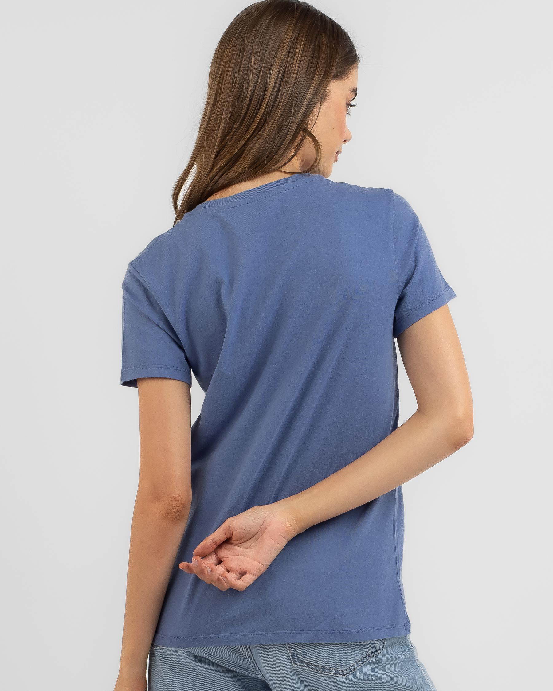 Shop Levi's The Perfect T-Shirt In Colony Blue - Fast Shipping & Easy ...