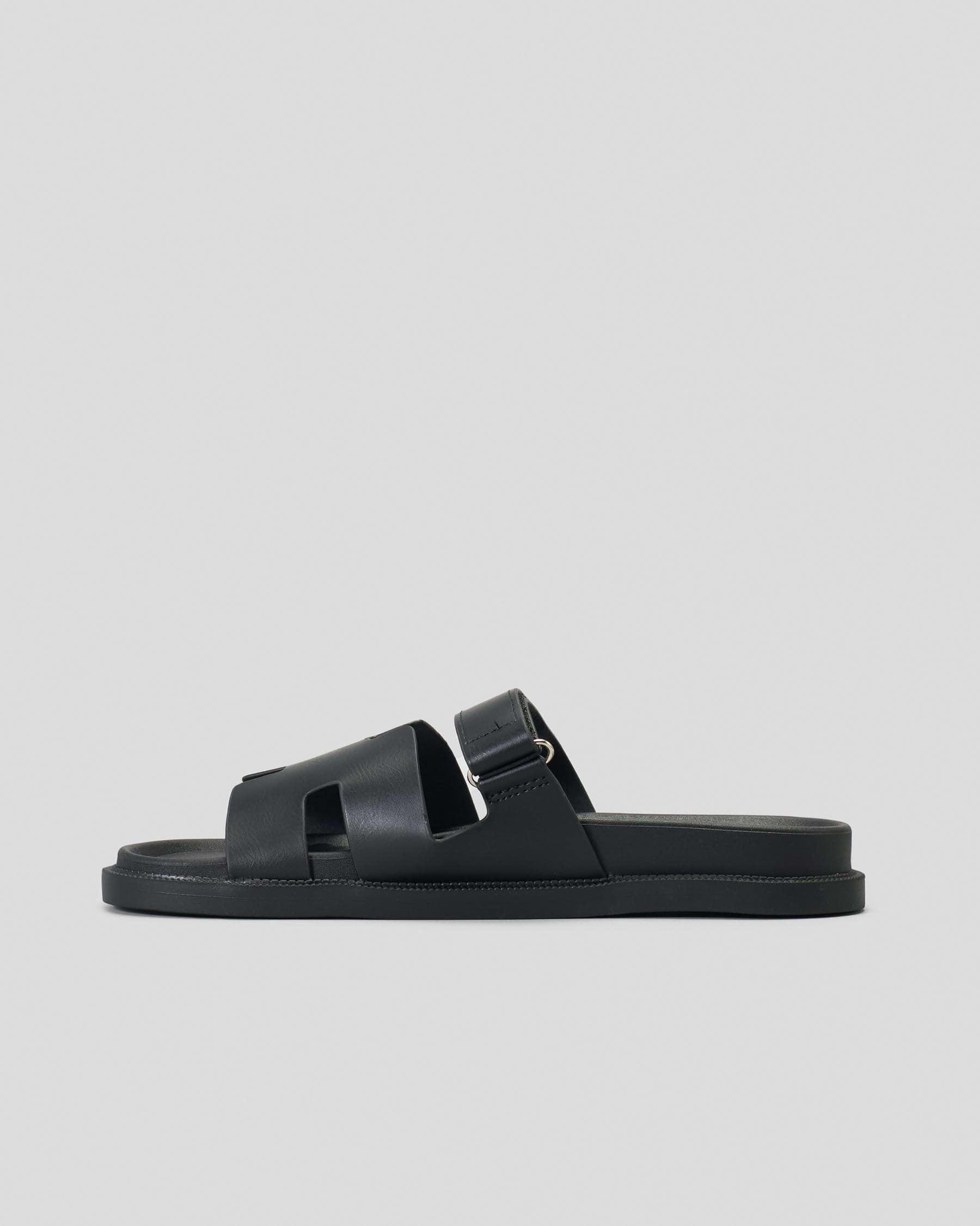 Shop Ava And Ever Capri Slide Sandals In Black - Fast Shipping & Easy ...