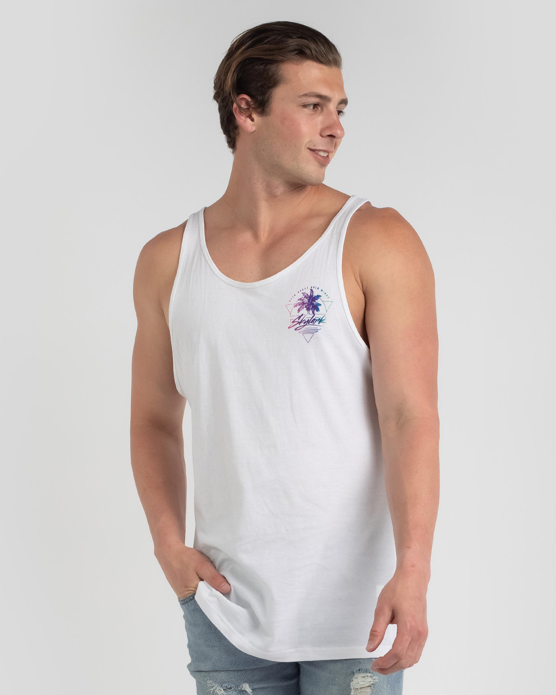 Shop Skylark Sub Tropic Singlet In White - Fast Shipping & Easy Returns ...