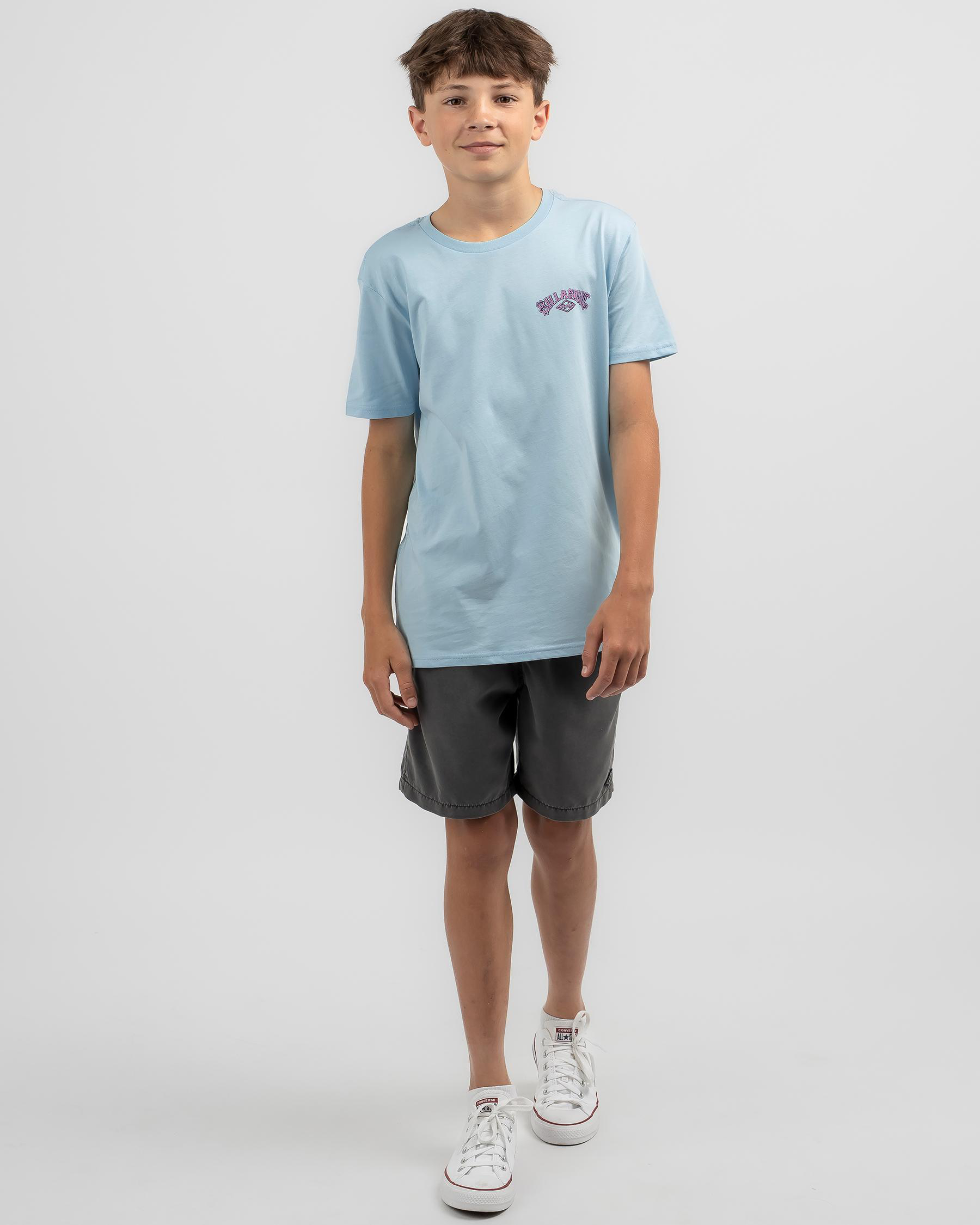 Shop Billabong Boys' Arch Wave T-Shirt In Coastal Blue - Fast Shipping ...