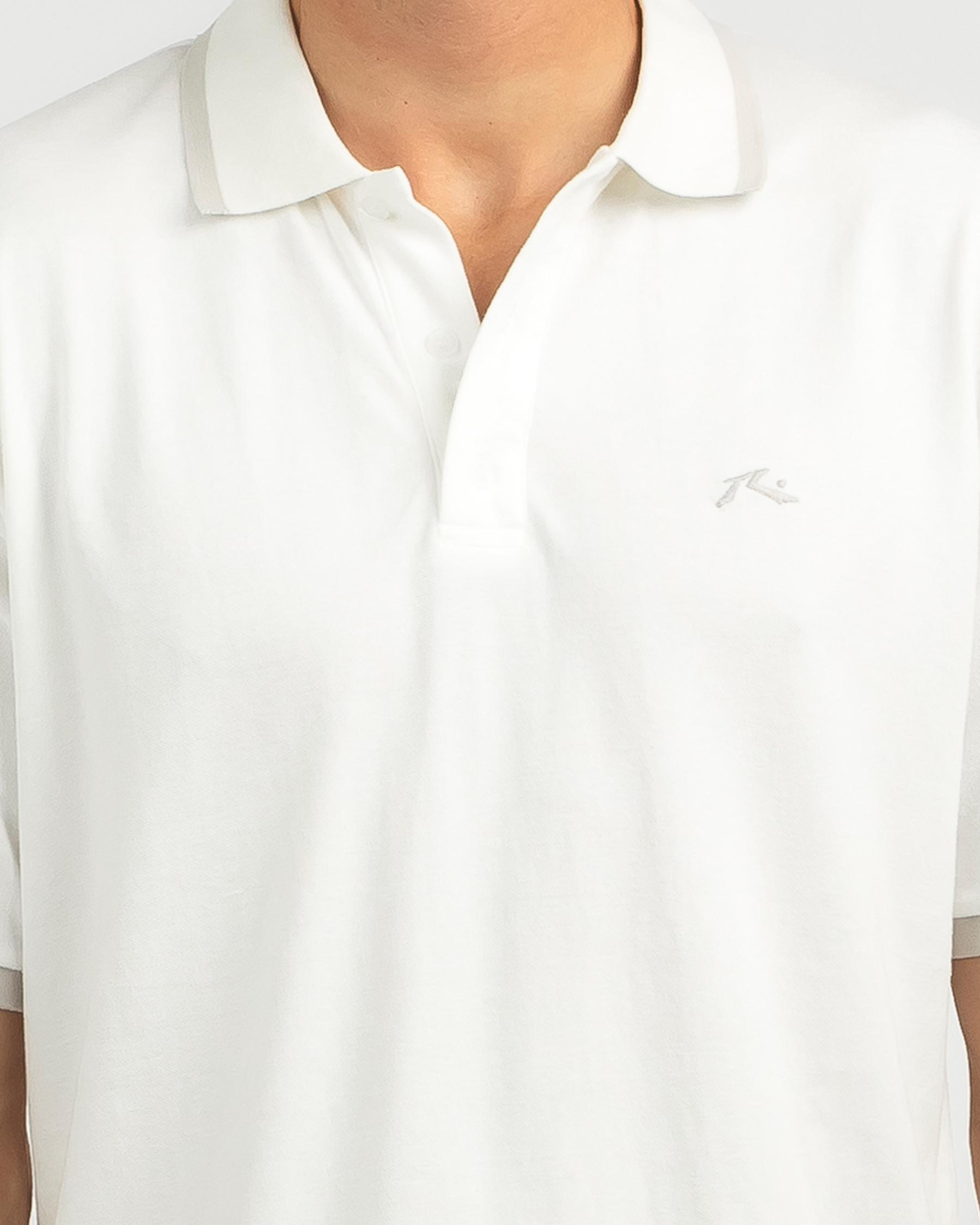 Shop Rusty 19th Hole Tipped Polo Shirt In Ecru/oyster Grey - Fast ...