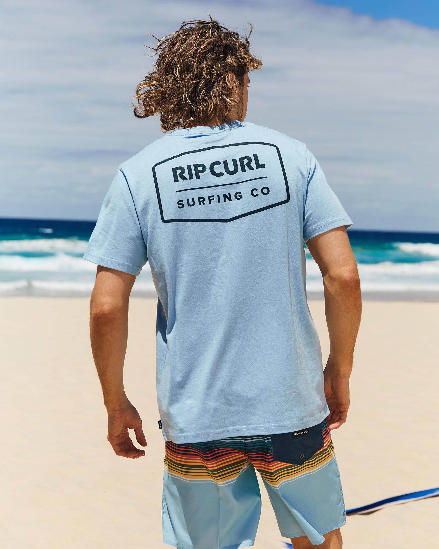 Shop Rip Curl Marking T-Shirt In Bells Blue - Fast Shipping & Easy ...