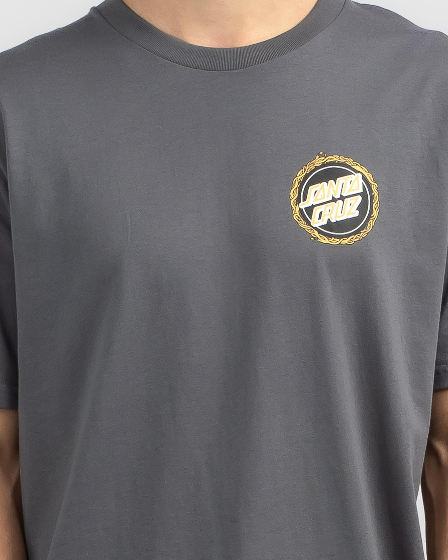 Shop Santa Cruz OS Screaming 50 T-Shirt In Charcoal - Fast Shipping ...