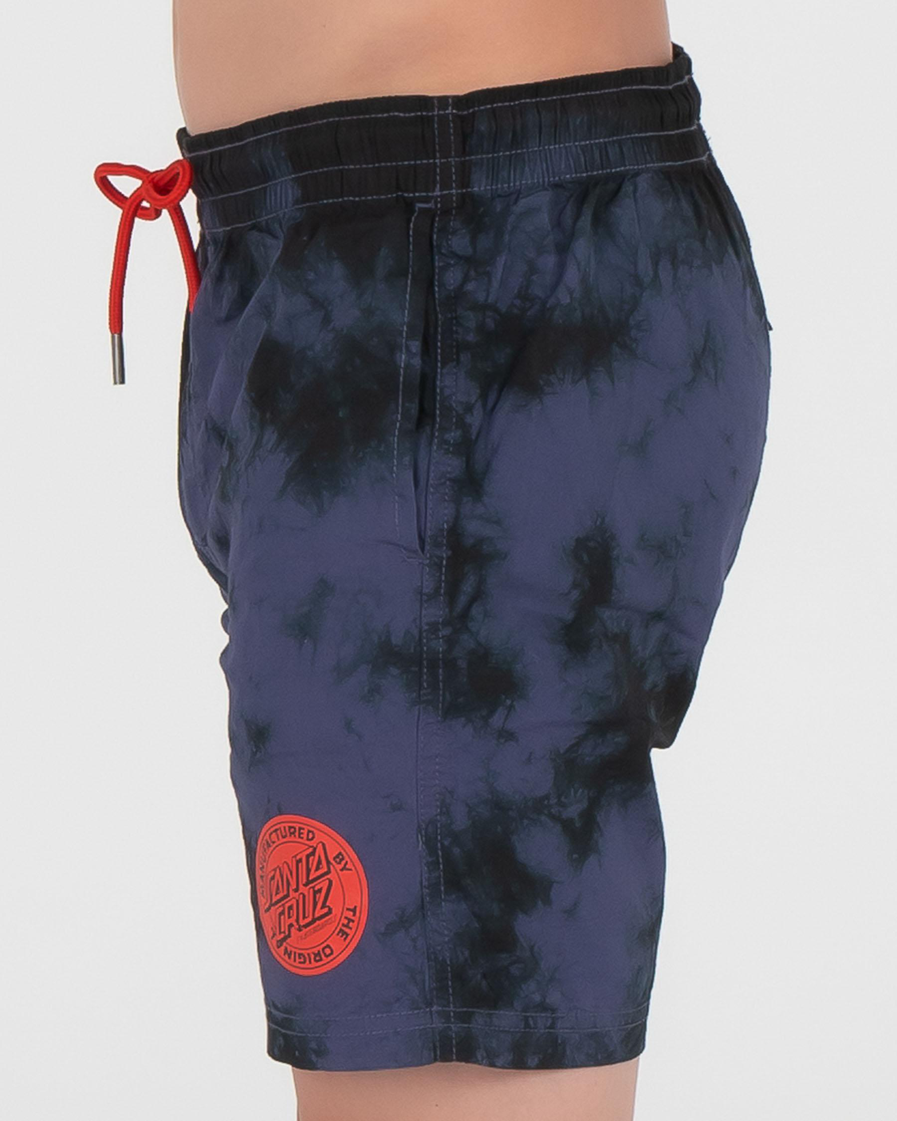 Shop Santa Cruz Boys' Original Dot Shorts In Navy Tie Dye - Fast ...