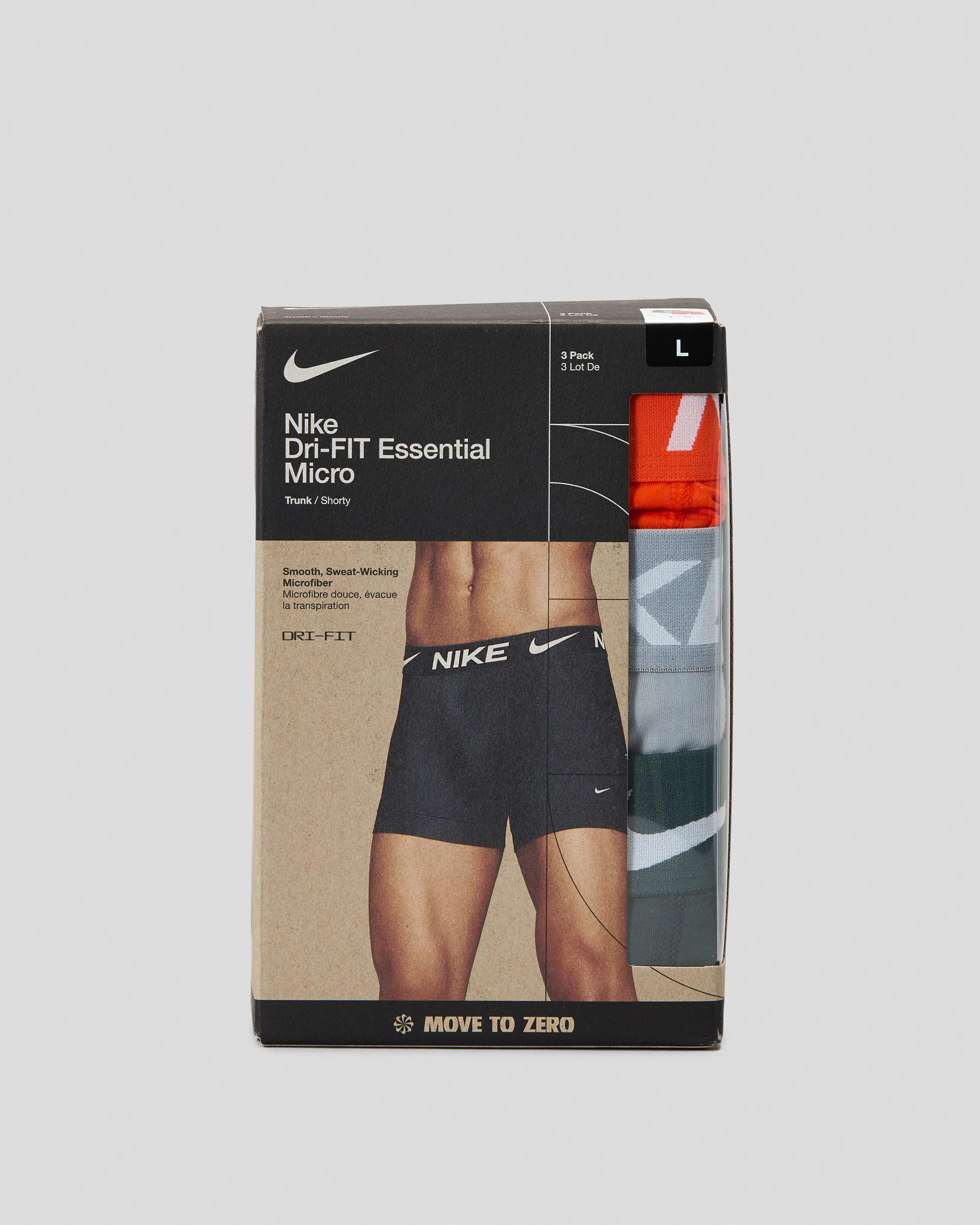 Nike Essential Micro Trunk 3 Pack In Multi - FREE* Shipping & Easy ...
