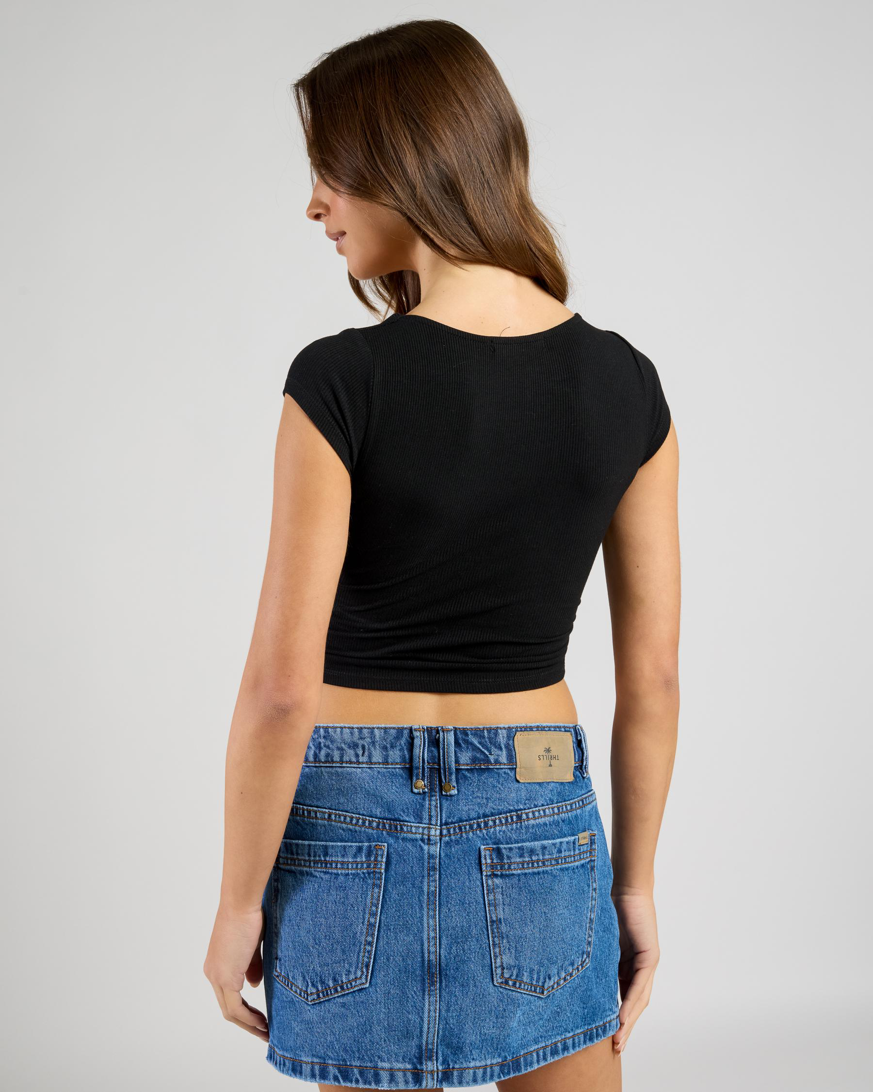 Shop Ava And Ever Basic Ruched Side Tee In Black - Fast Shipping & Easy Returns - City Beach ...