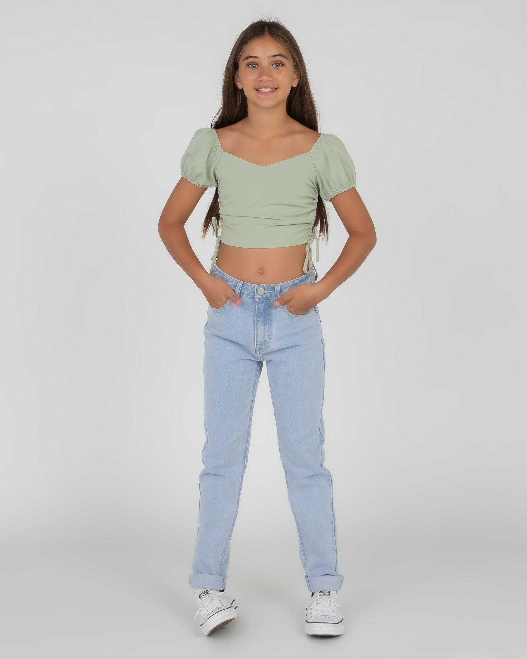 Shop Mooloola Girls' Ruby Top In Frosted Mint - Fast Shipping & Easy ...