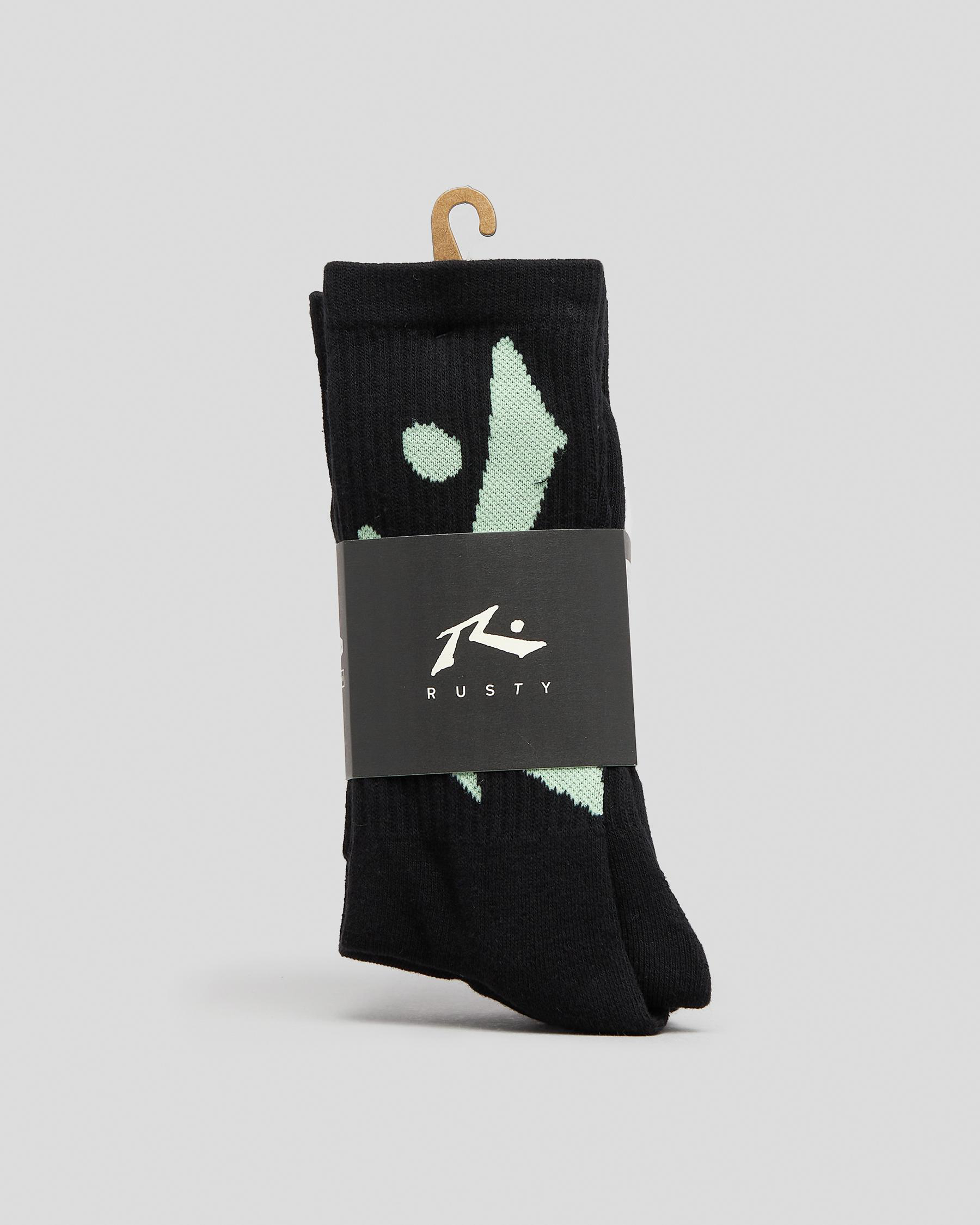 Rusty All Out Mid Calf Socks 3 Pack In Multi - FREE* Shipping & Easy ...