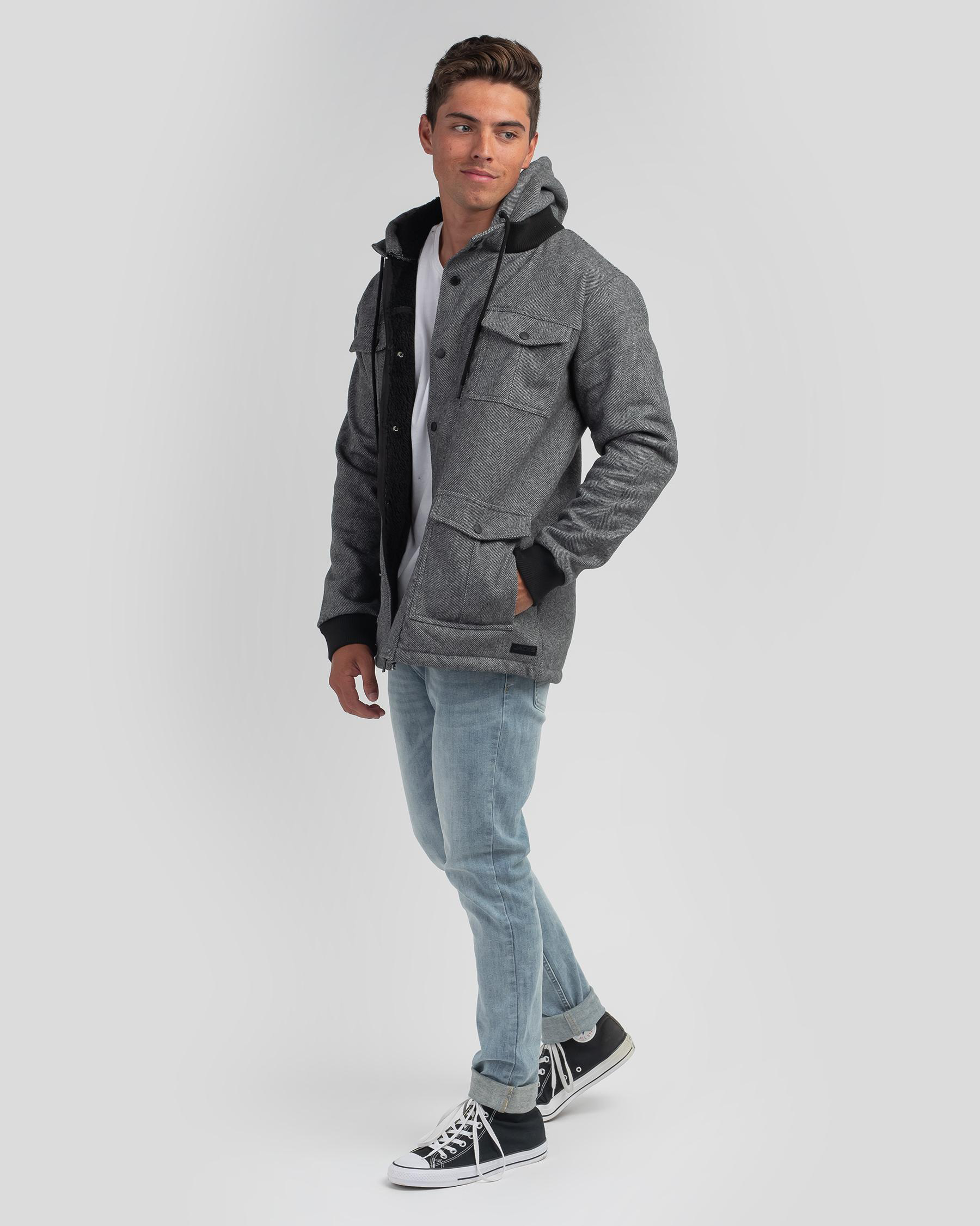 Shop Jacks Echo Hooded Jacket In Black - Fast Shipping & Easy Returns - City Beach Australia