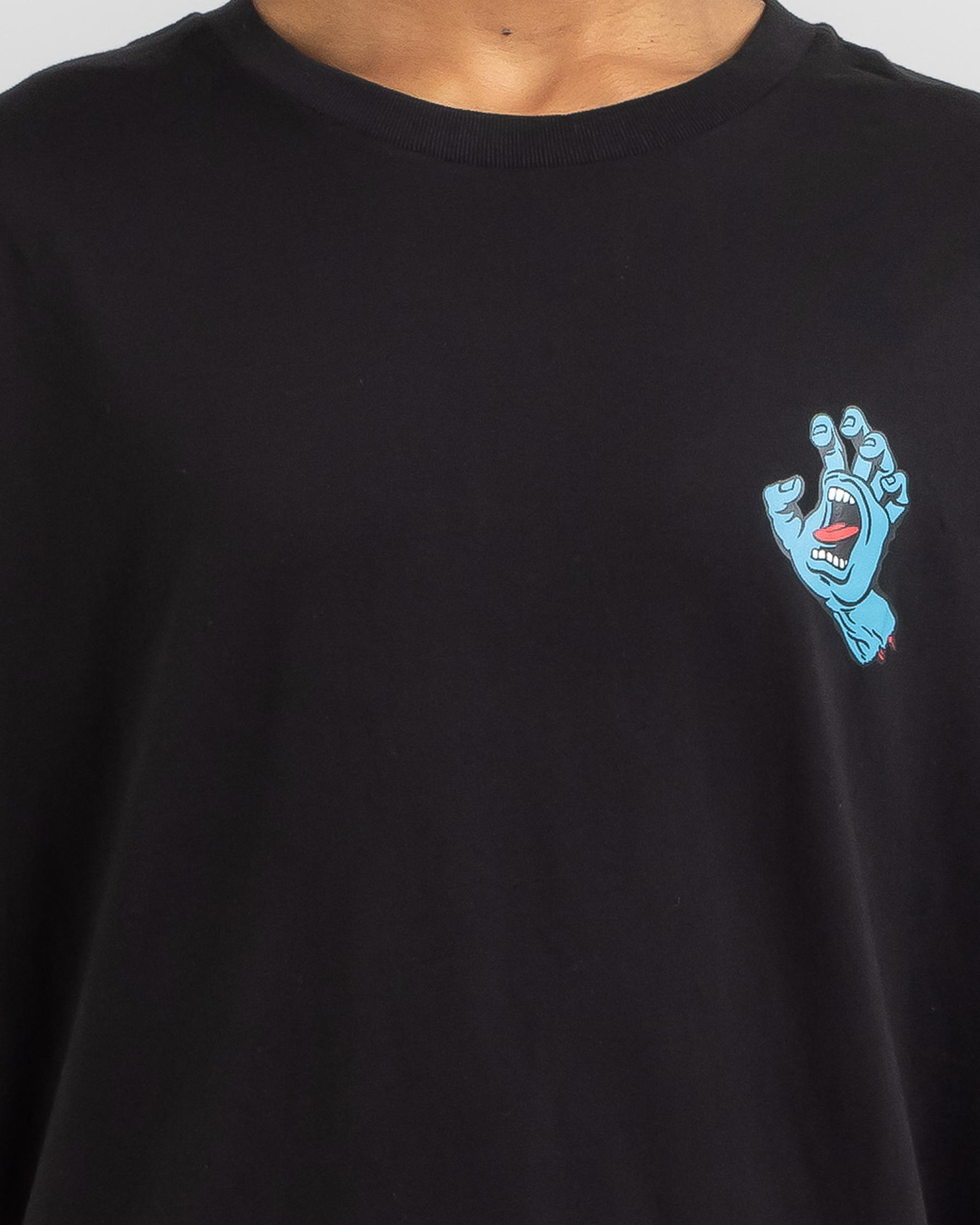 Shop Santa Cruz Screaming Hand T-Shirt In Black - Fast Shipping & Easy ...