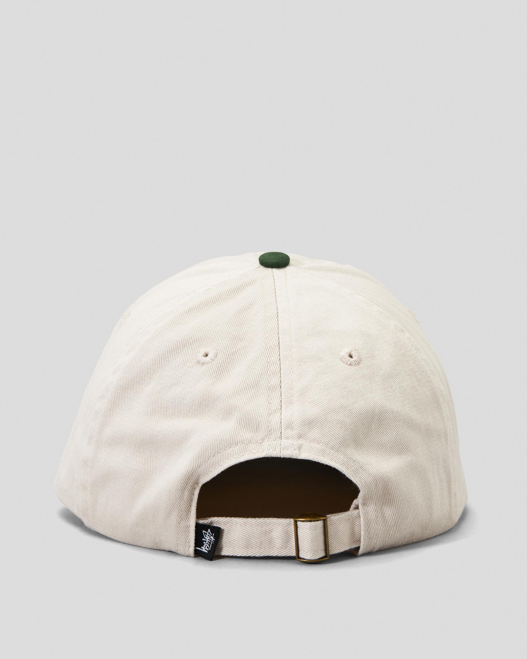 Shop Stussy Stock Low Pro Cap In Winter White/ Forest - Fast Shipping ...