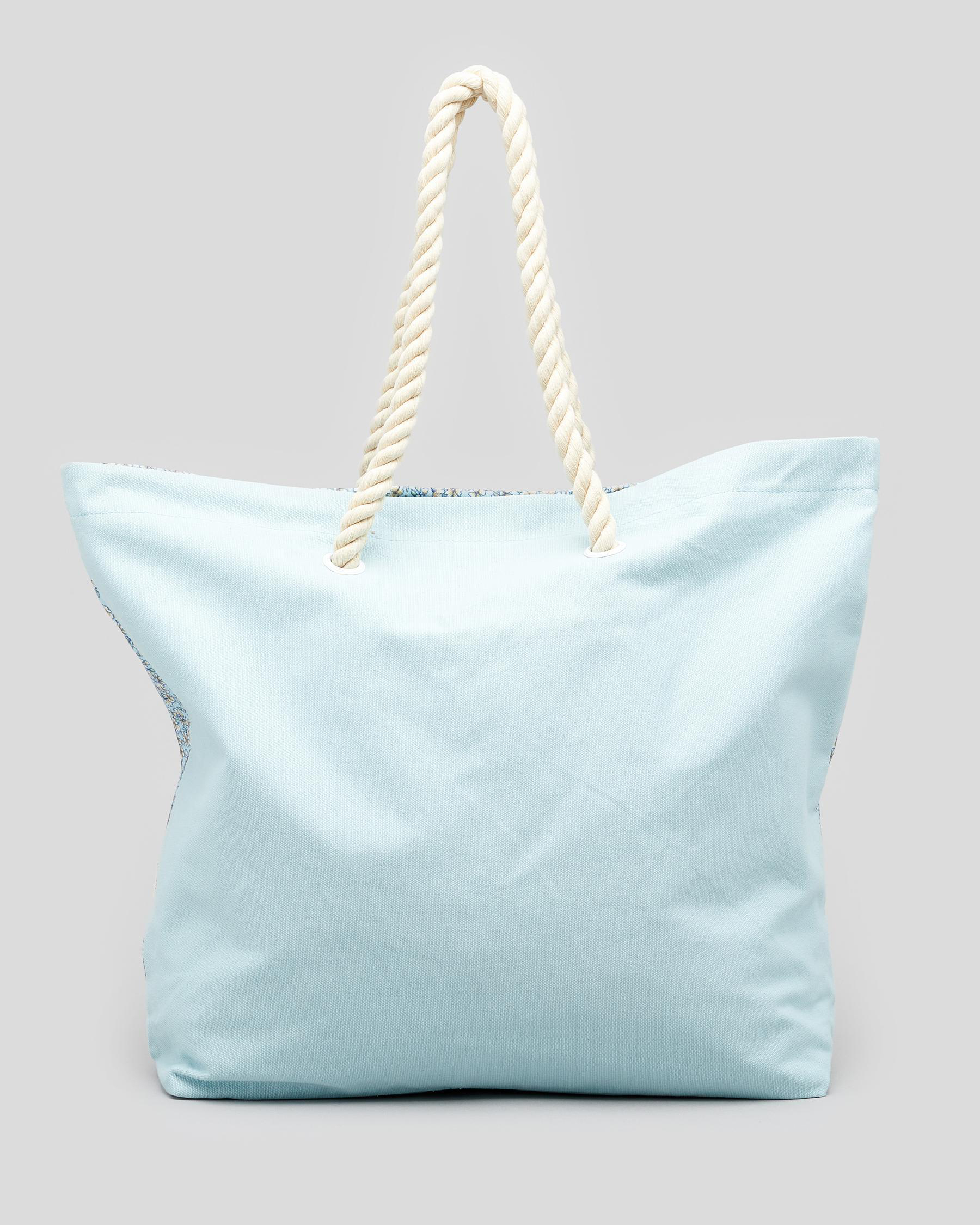 Shop Billabong Dream Isle Beach Bag In Baby Blue - Fast Shipping & Easy ...