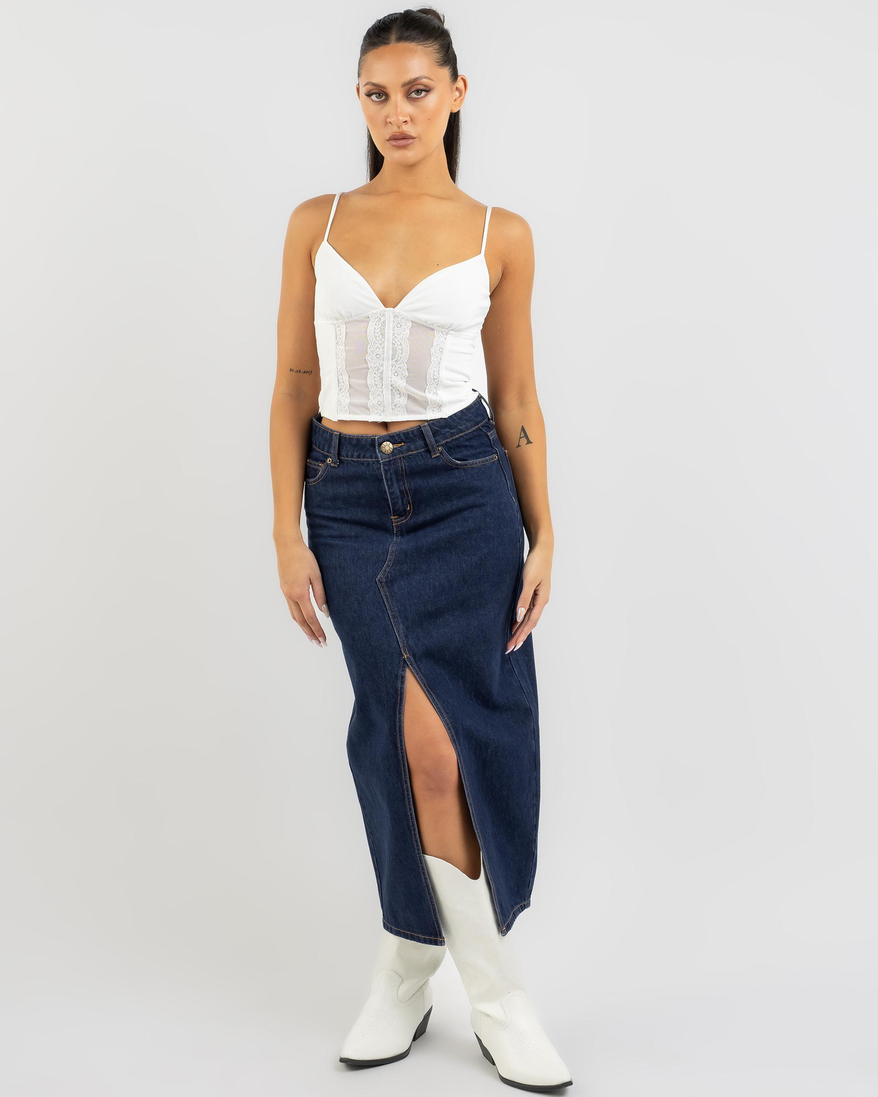 Shop Luvalot Jacinta Top In White - Fast Shipping & Easy Returns - City ...