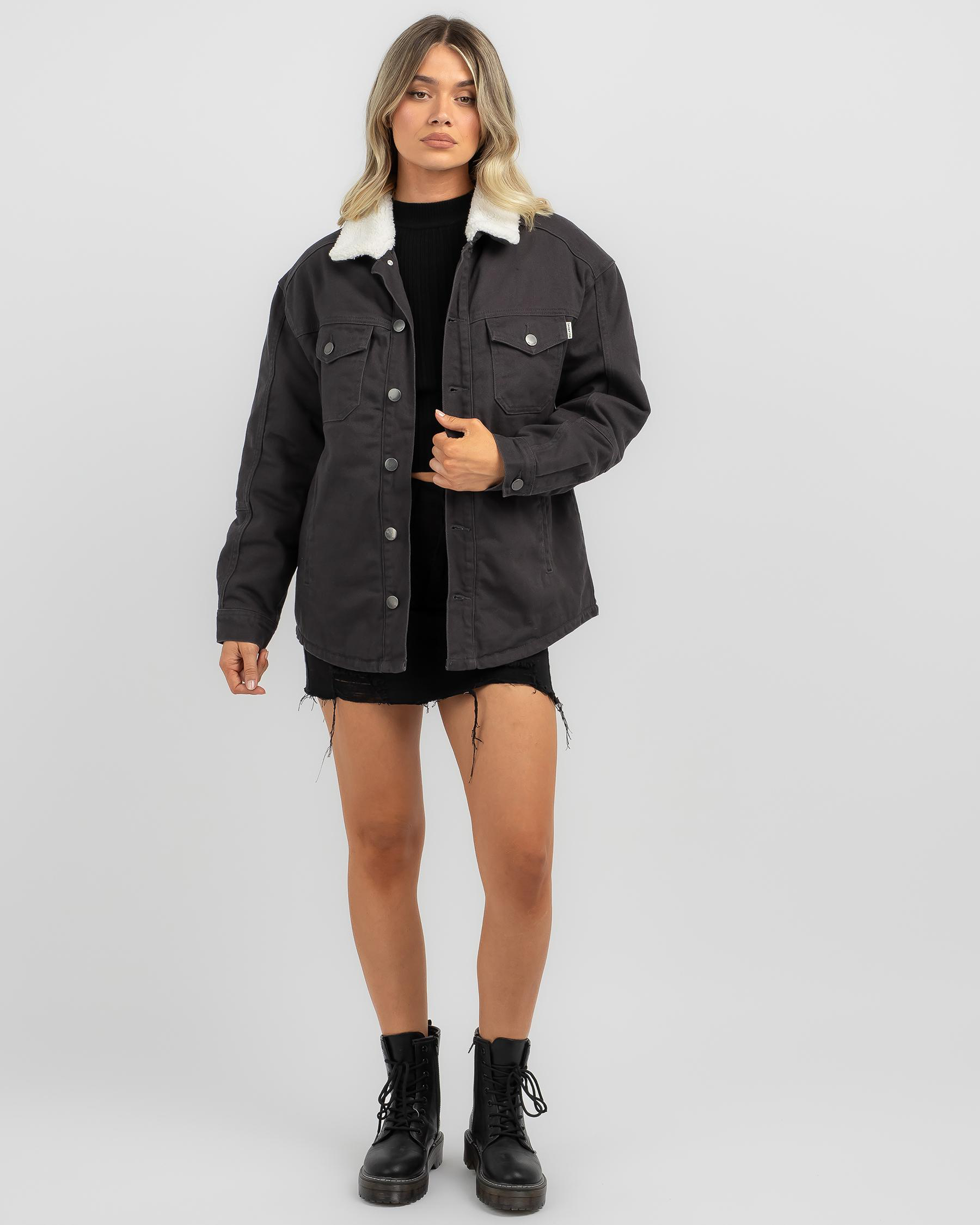 Billabong Cheeky Jacket In Off Black - Fast Shipping & Easy Returns ...