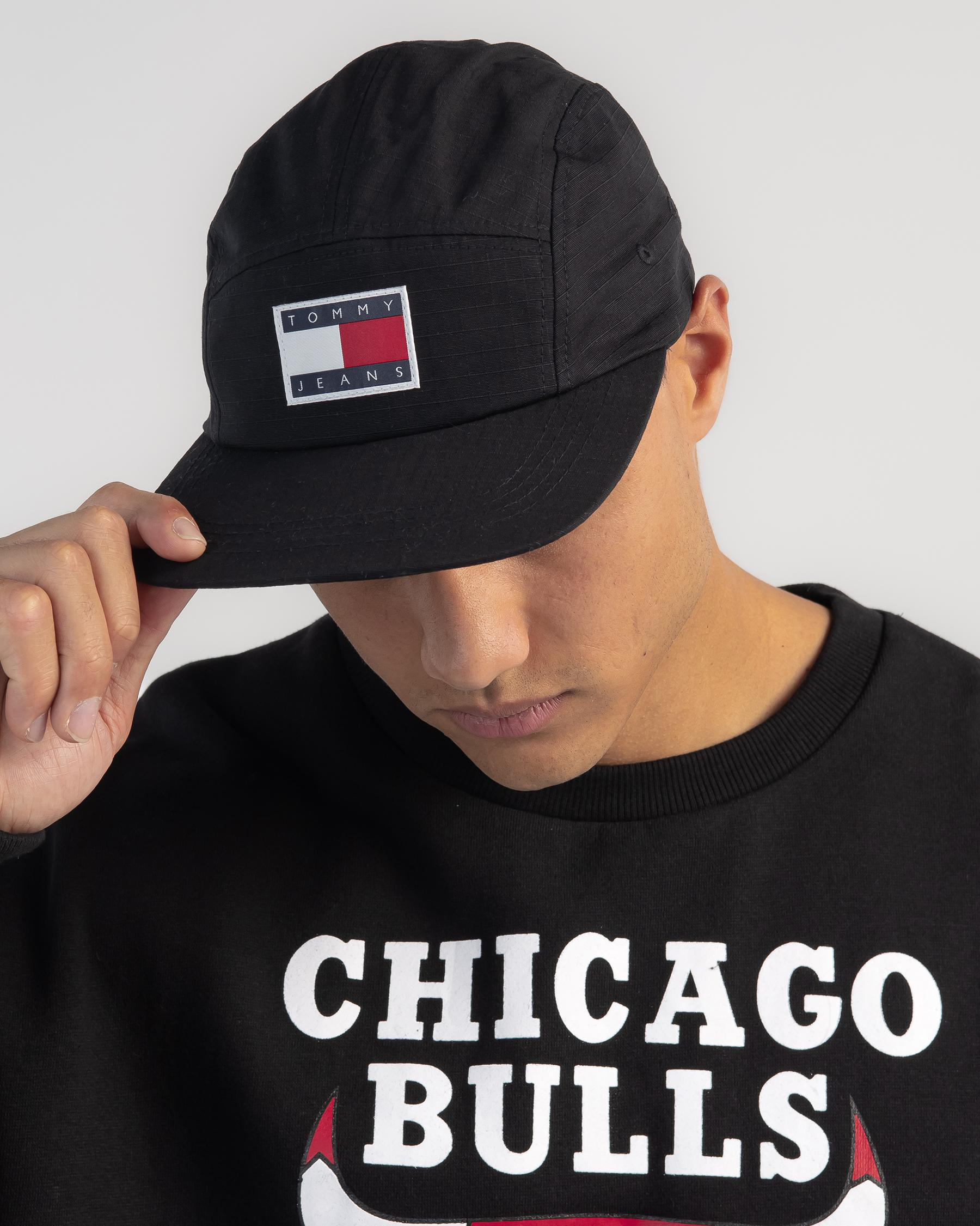 Shop Tommy Hilfiger TJM College Cap In Black - Fast Shipping & Easy ...