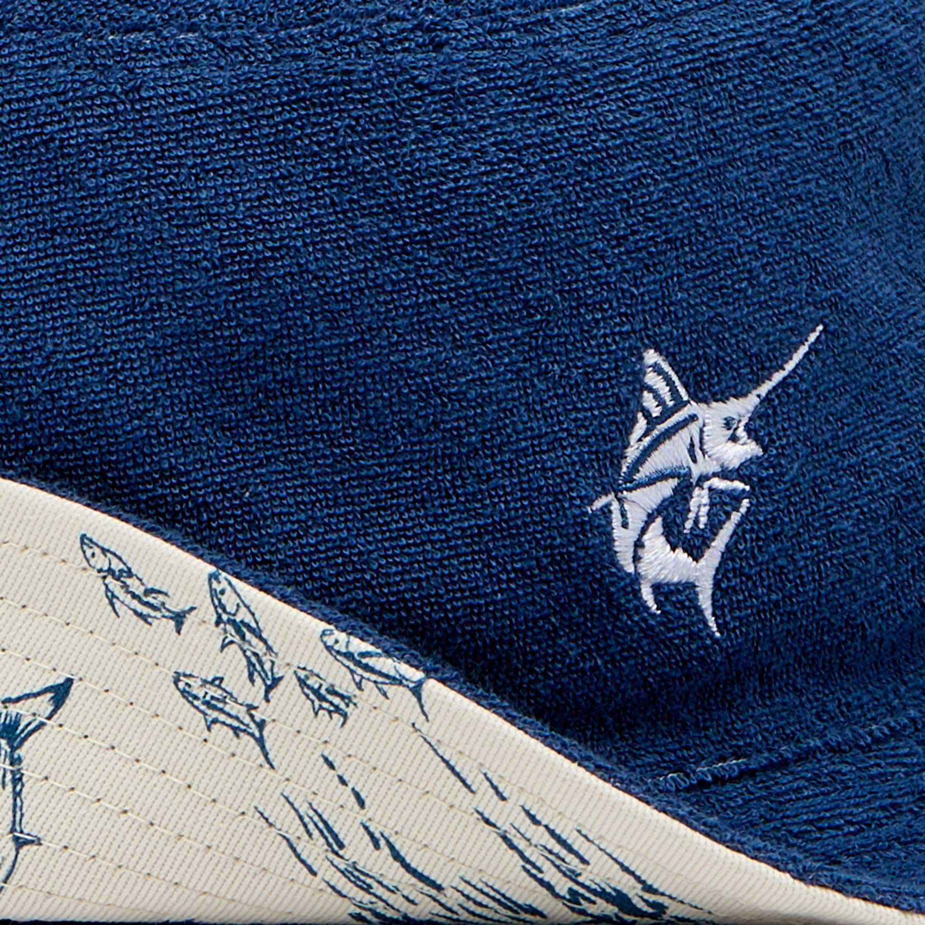 Shop Salty Life Trawler Reversible Bucket Hat In Stone/navy - Fast ...