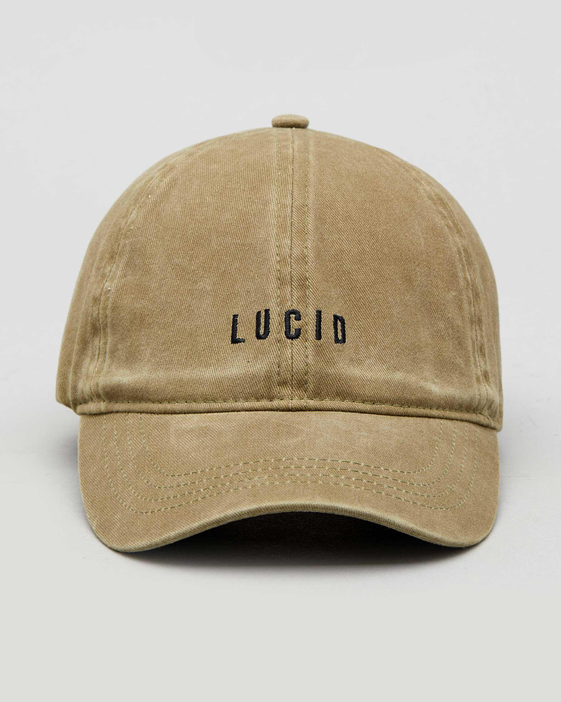 Shop Lucid Chilled Strapback Cap In Washed Khaki - Fast Shipping & Easy ...