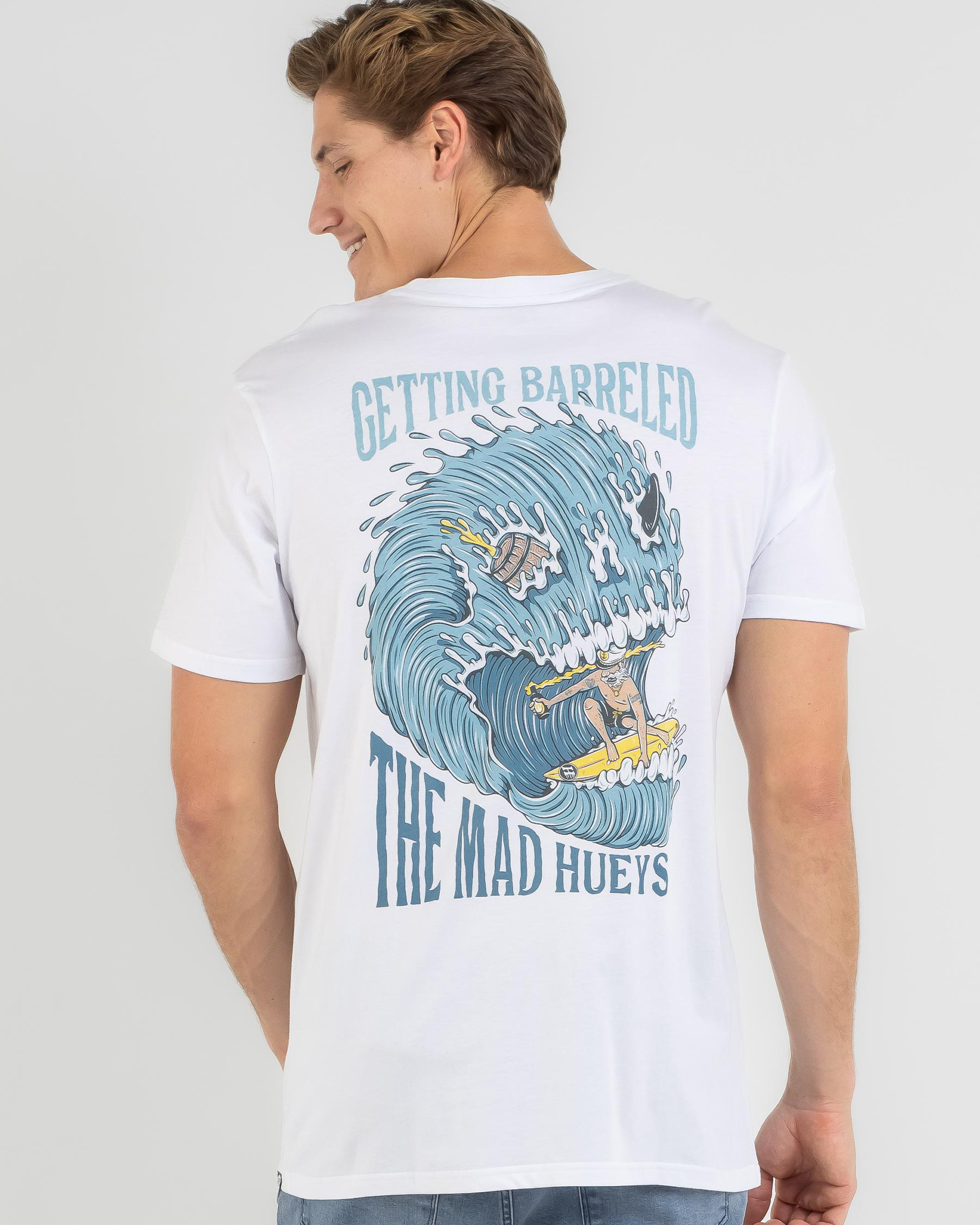 Shop The Mad Hueys Barreled T-Shirt In White - Fast Shipping & Easy ...