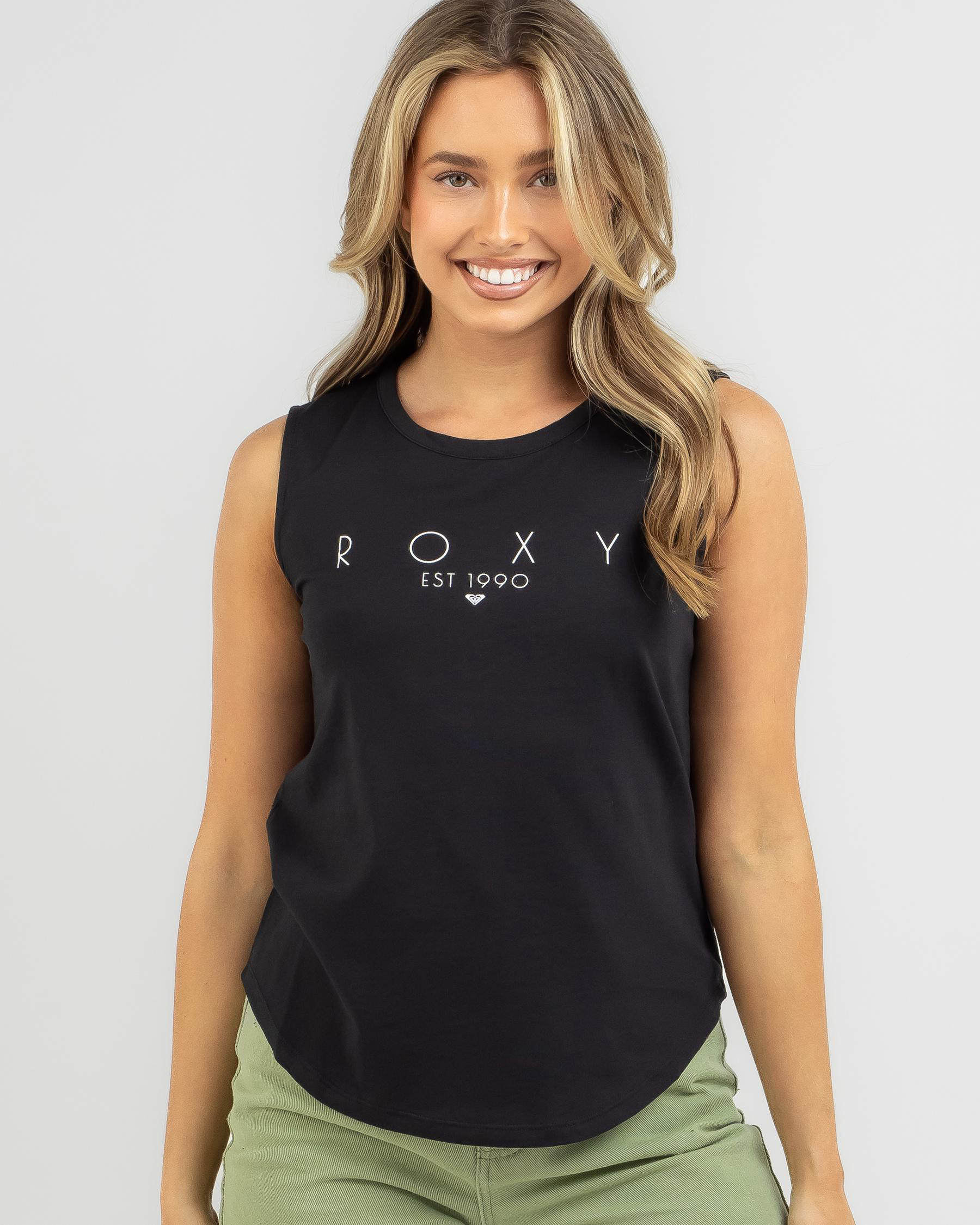Shop Roxy Epic Days Tank Top In Anthracite - Fast Shipping & Easy ...