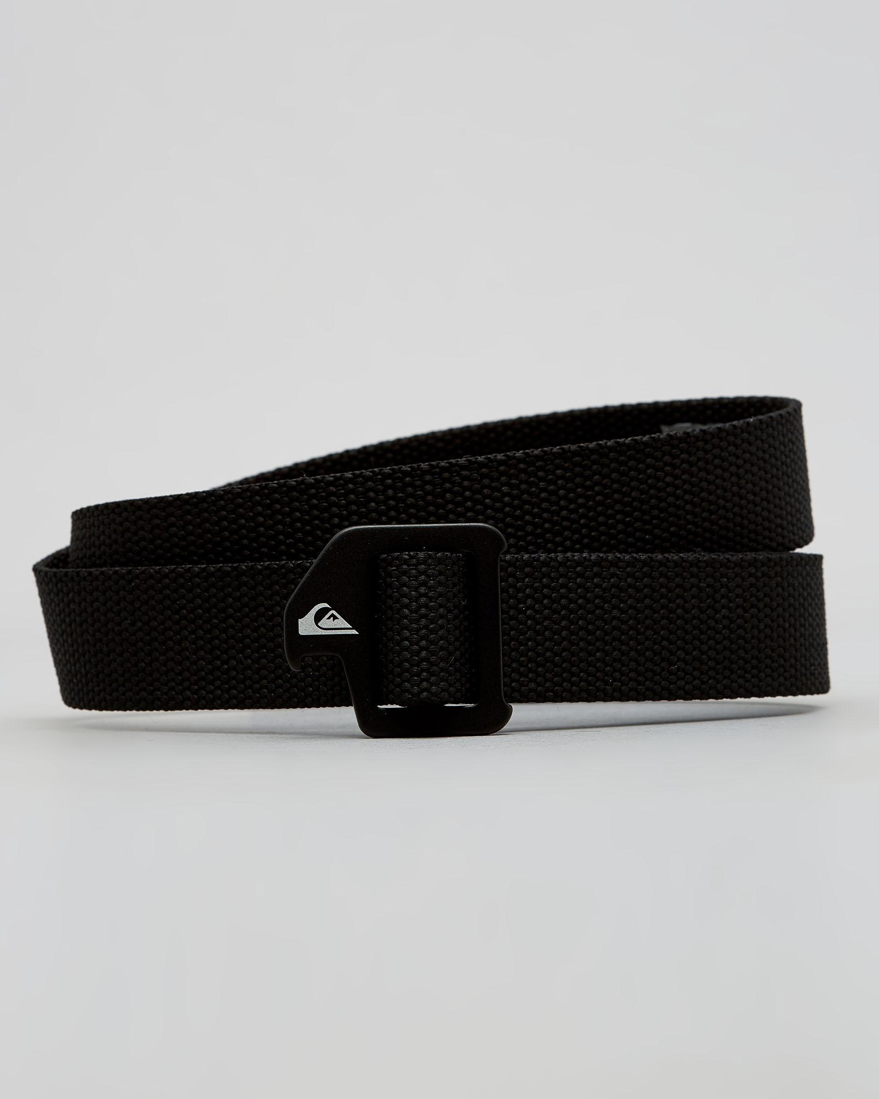 Shop Quiksilver Harpoony Web Belt In Black - Fast Shipping & Easy ...