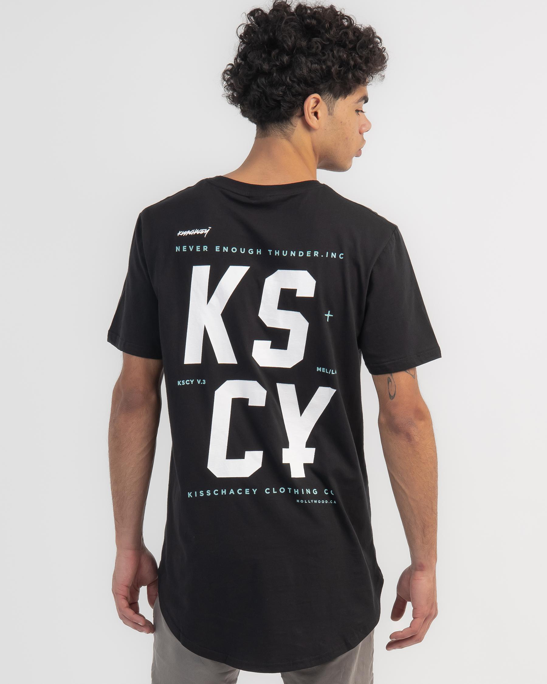 Shop Kiss Chacey Beating Dual Curved T-Shirt In Jet Black - Fast ...
