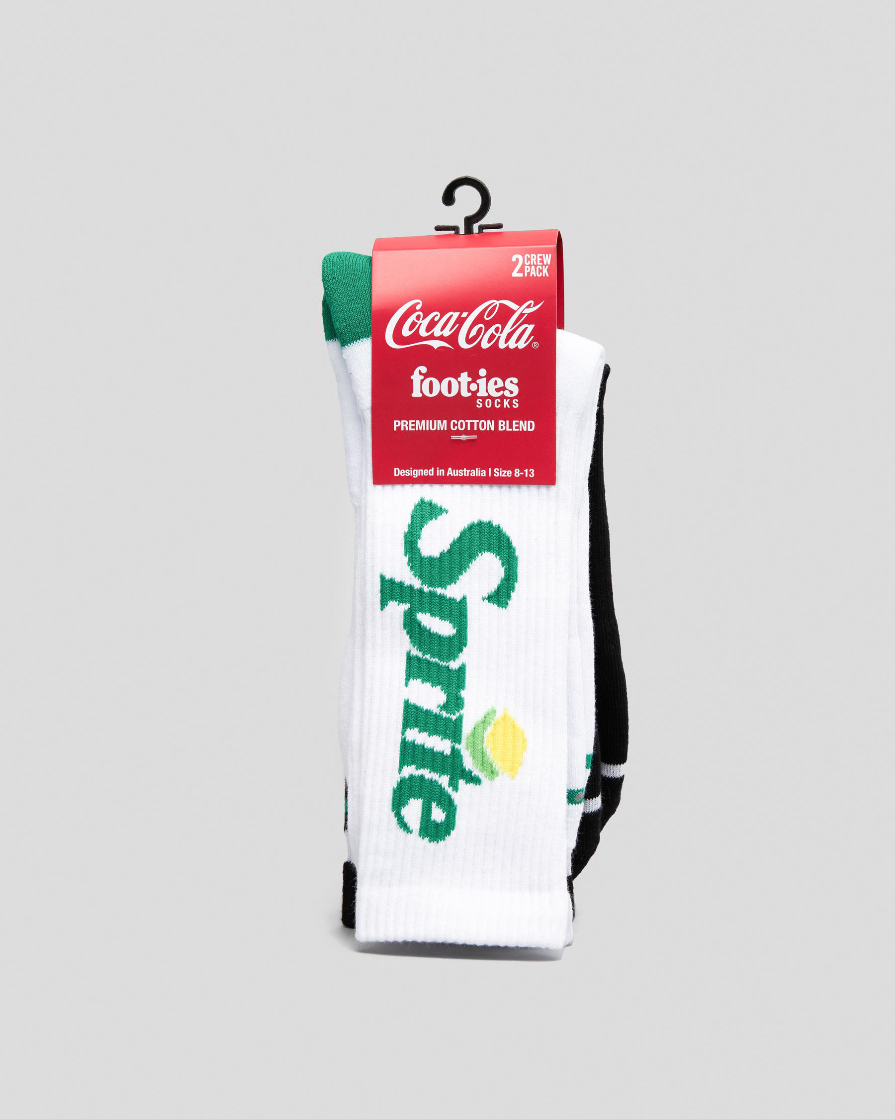 Shop FOOT-IES Sprite Old Logo Sneaker Socks 2 Pack In White/black ...