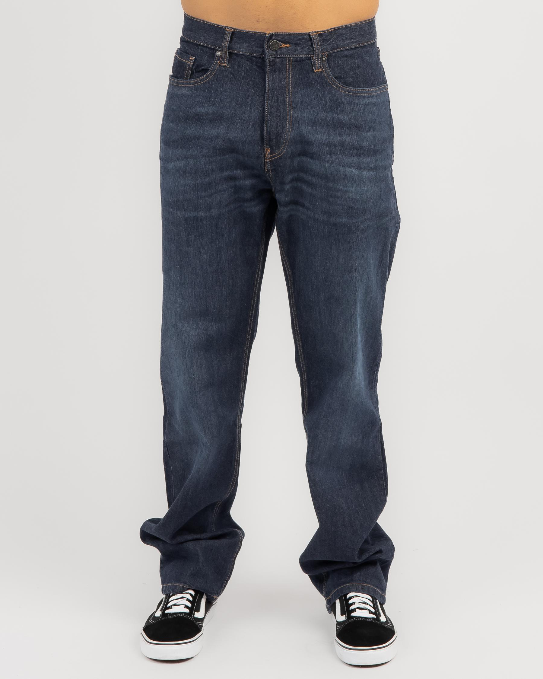 Shop DC Shoes Worker Relaxed Fit Denim Jeans In Dark Stone - Fast ...