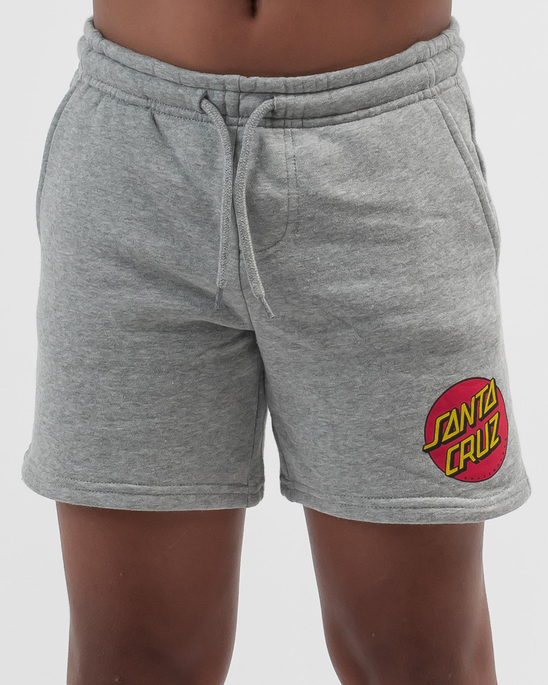 Shop Santa Cruz Boys' Classic Dot Track Shorts In Grey Marle - Fast ...